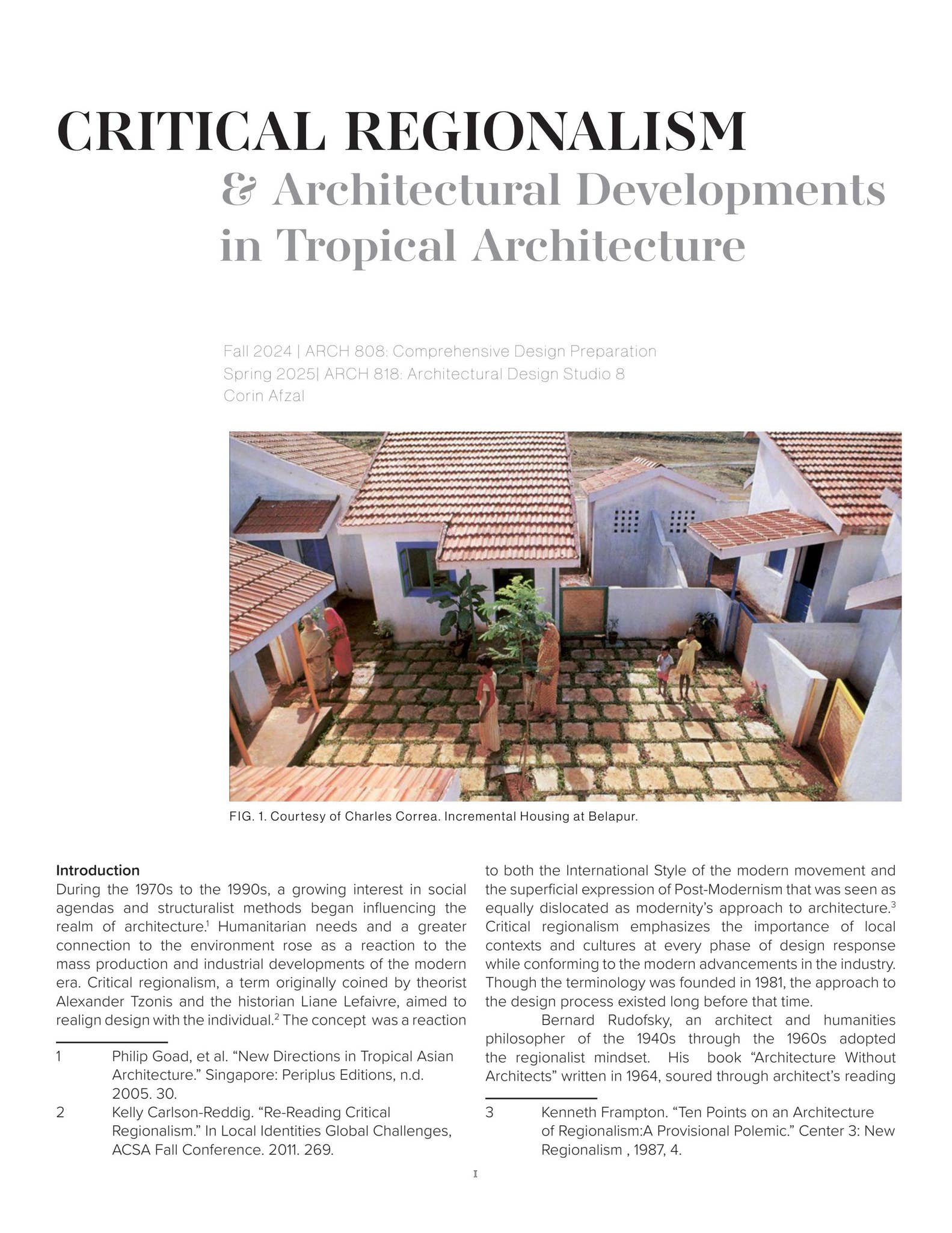 Critical Regionalism & Architectural Developments in Tropical ...