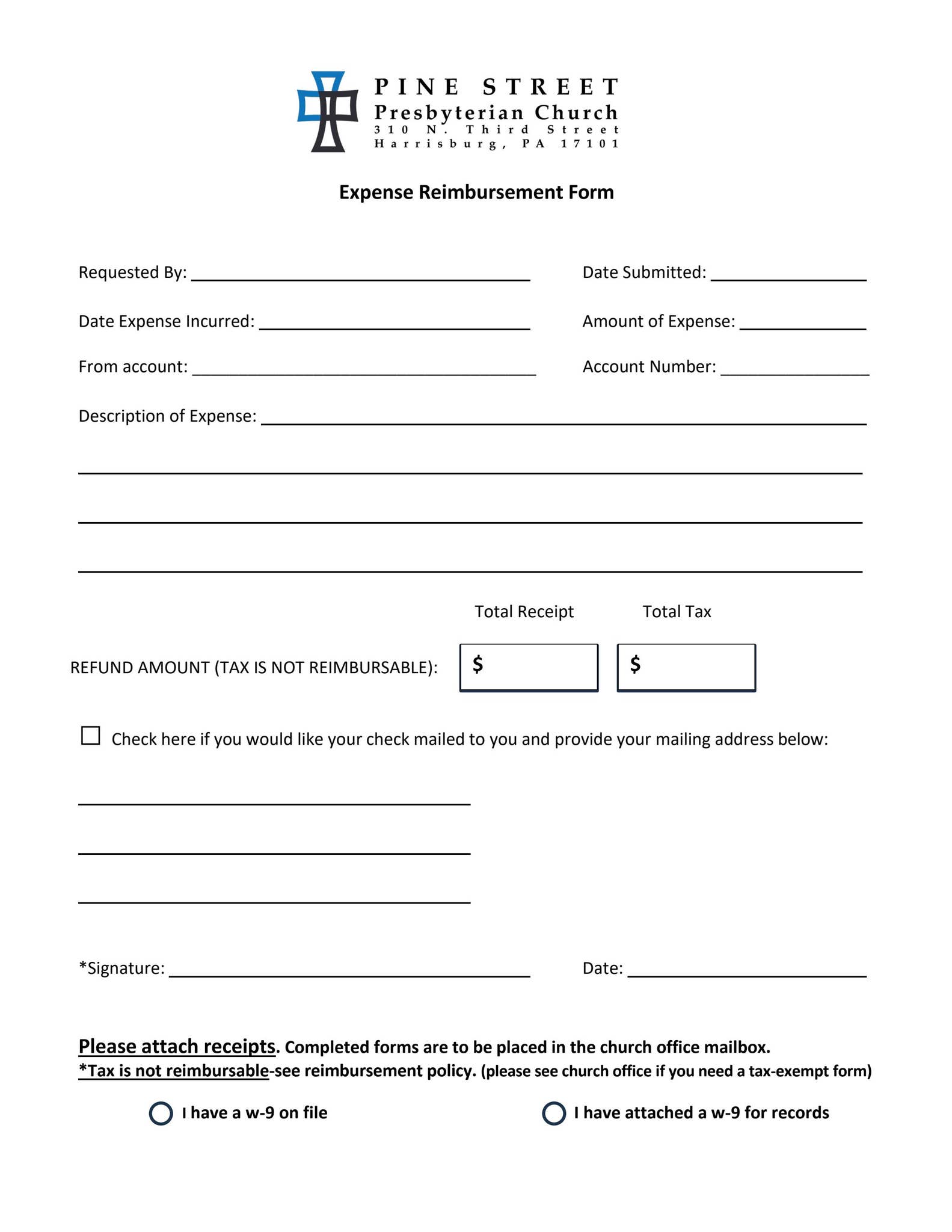 expense reimbursement form-paper copy approved 1.27.2025 by Pine Street ...
