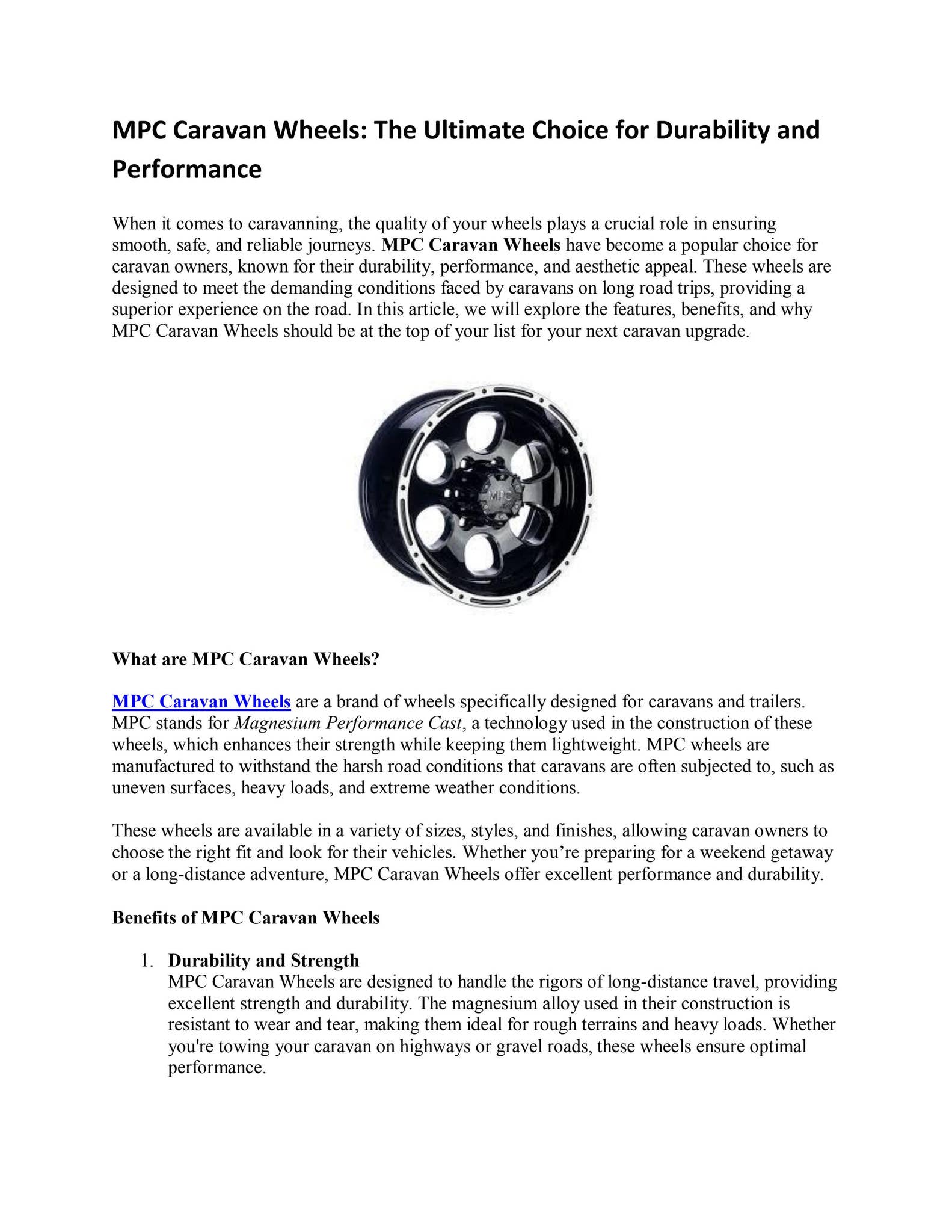 Mpc Caravan Wheels by silvershinechassis - Issuu