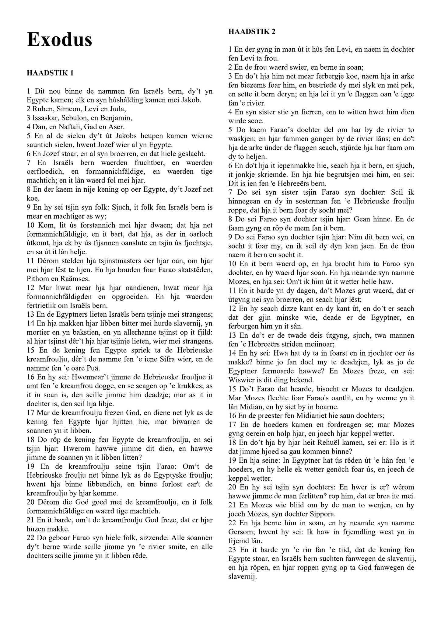 Frisian Western - The Book of Exodus by Filipino Tracts and Literature ...