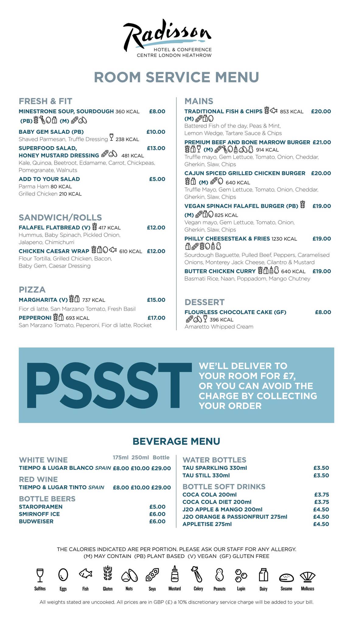 Radisson Room Service Menu by RadissonHeathrow - Issuu