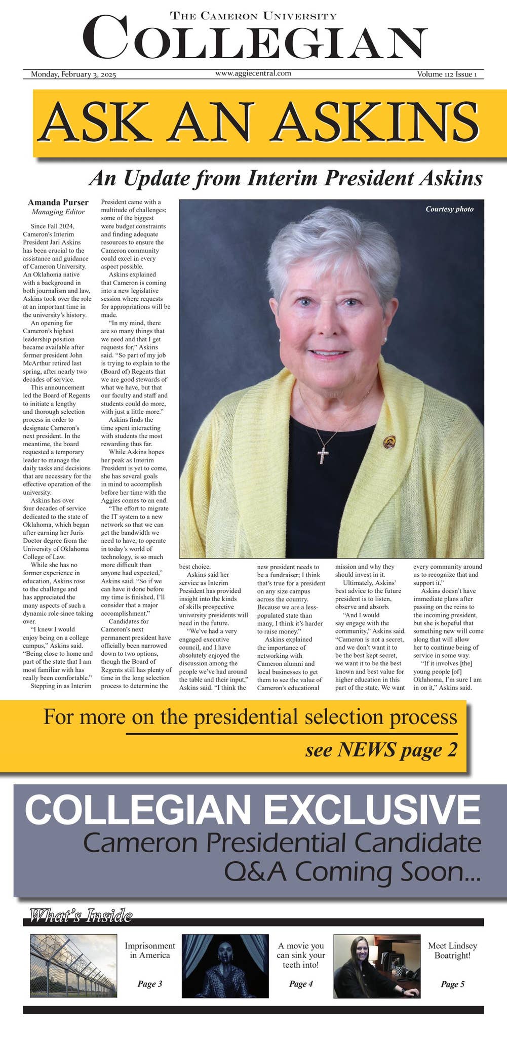 The Cameron Collegian Spring 2025 Issue #1 by Cameron University ...