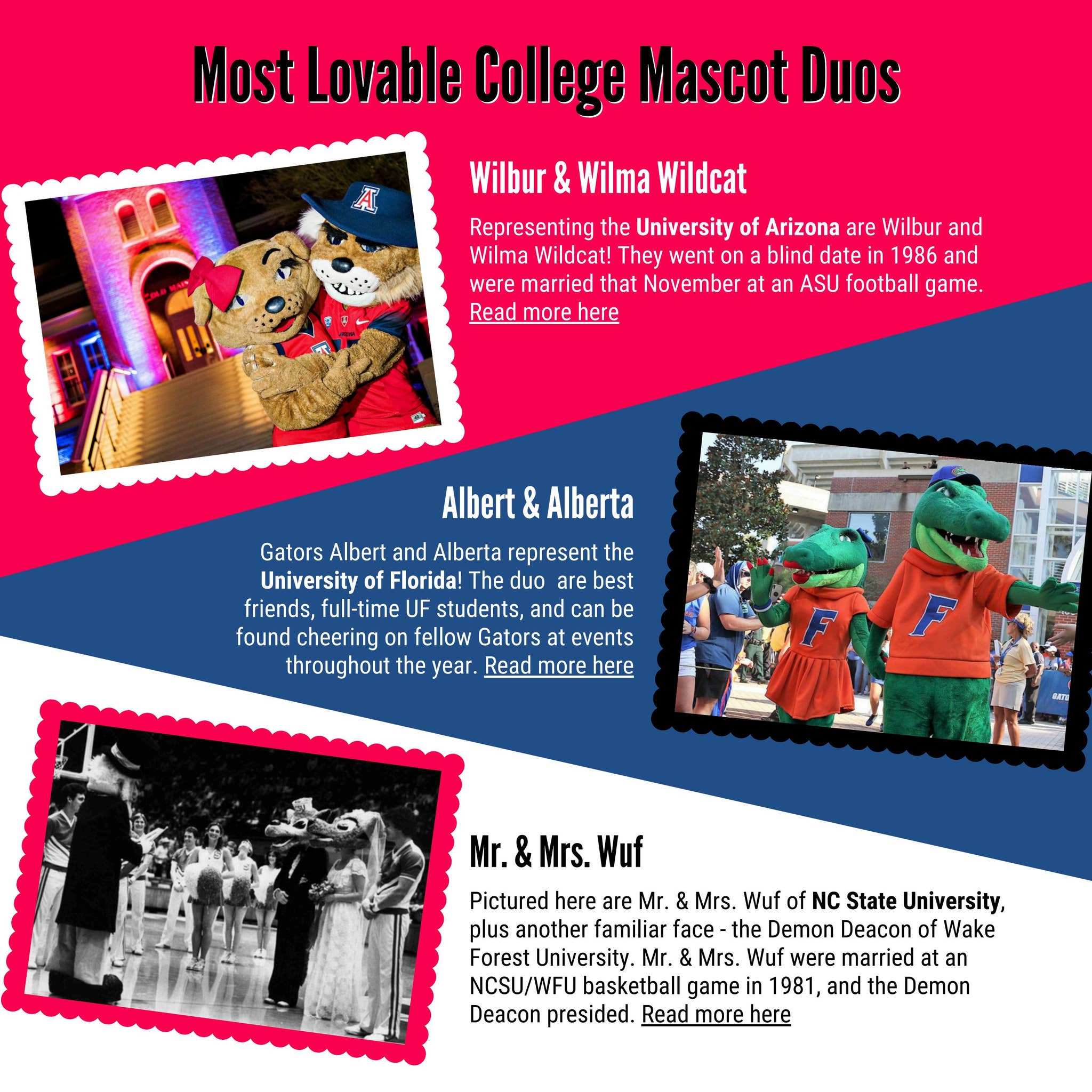 Most Lovable College Mascot Duos by Crosby Scholars Community ...