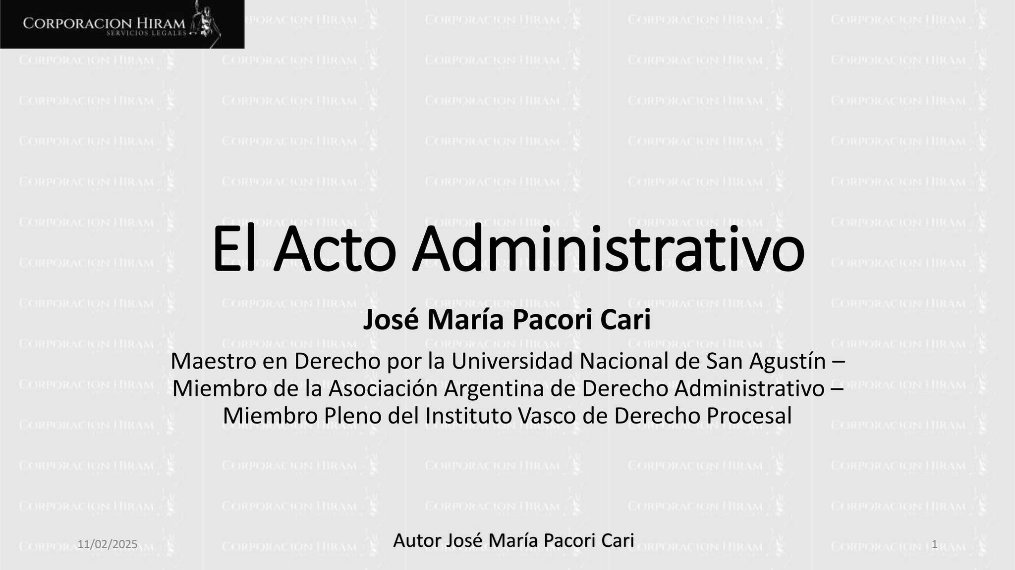 EL ACTO ADMINISTRATIVO - DIAPOSITIVAS - AUTOR JOSÉ MARÍA PACORI CARI by ...
