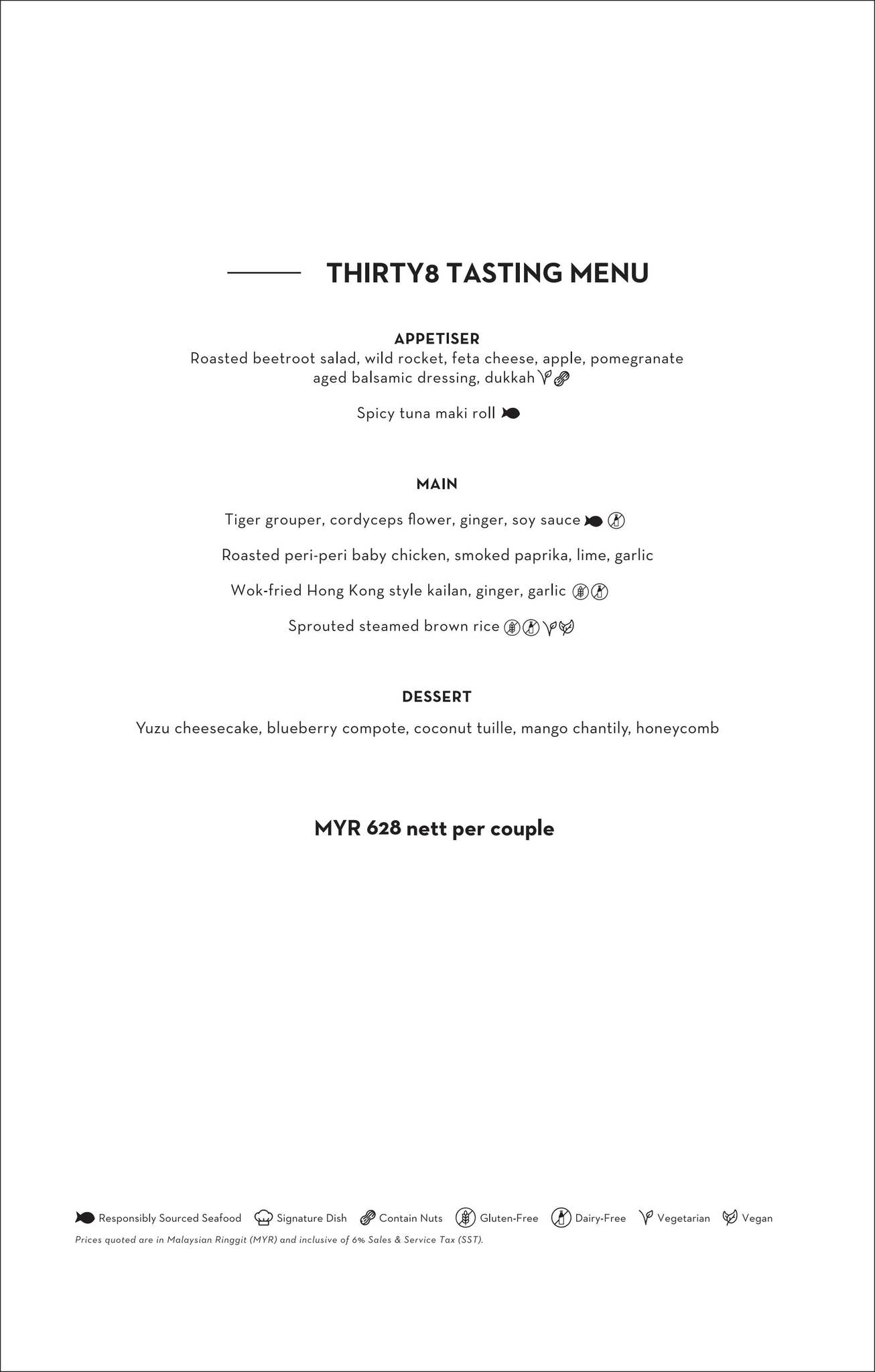 Menu: THIRTY8 A La Carte by Grand Hyatt Kuala Lumpur - Issuu
