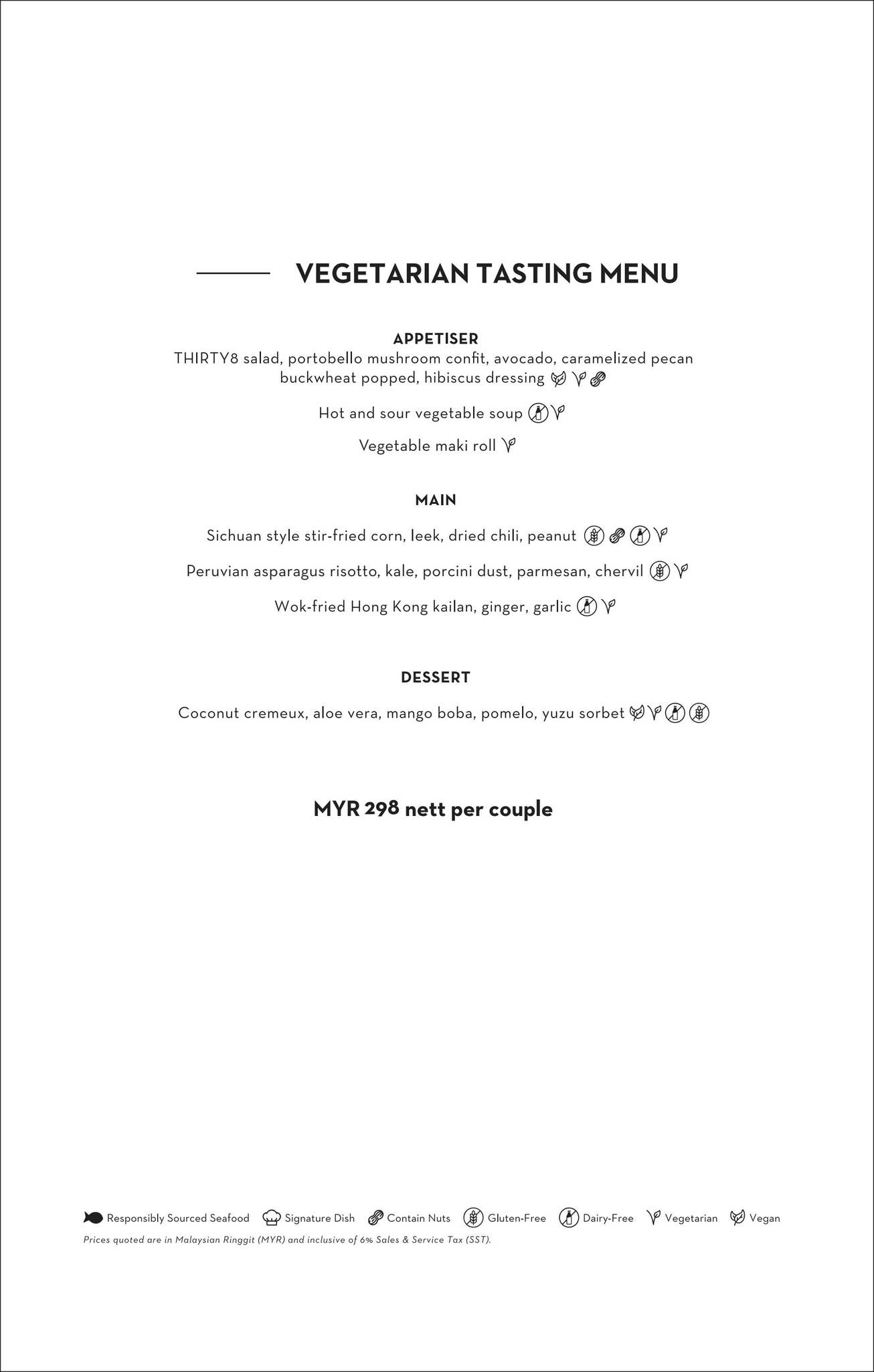 Menu: THIRTY8 A La Carte by Grand Hyatt Kuala Lumpur - Issuu