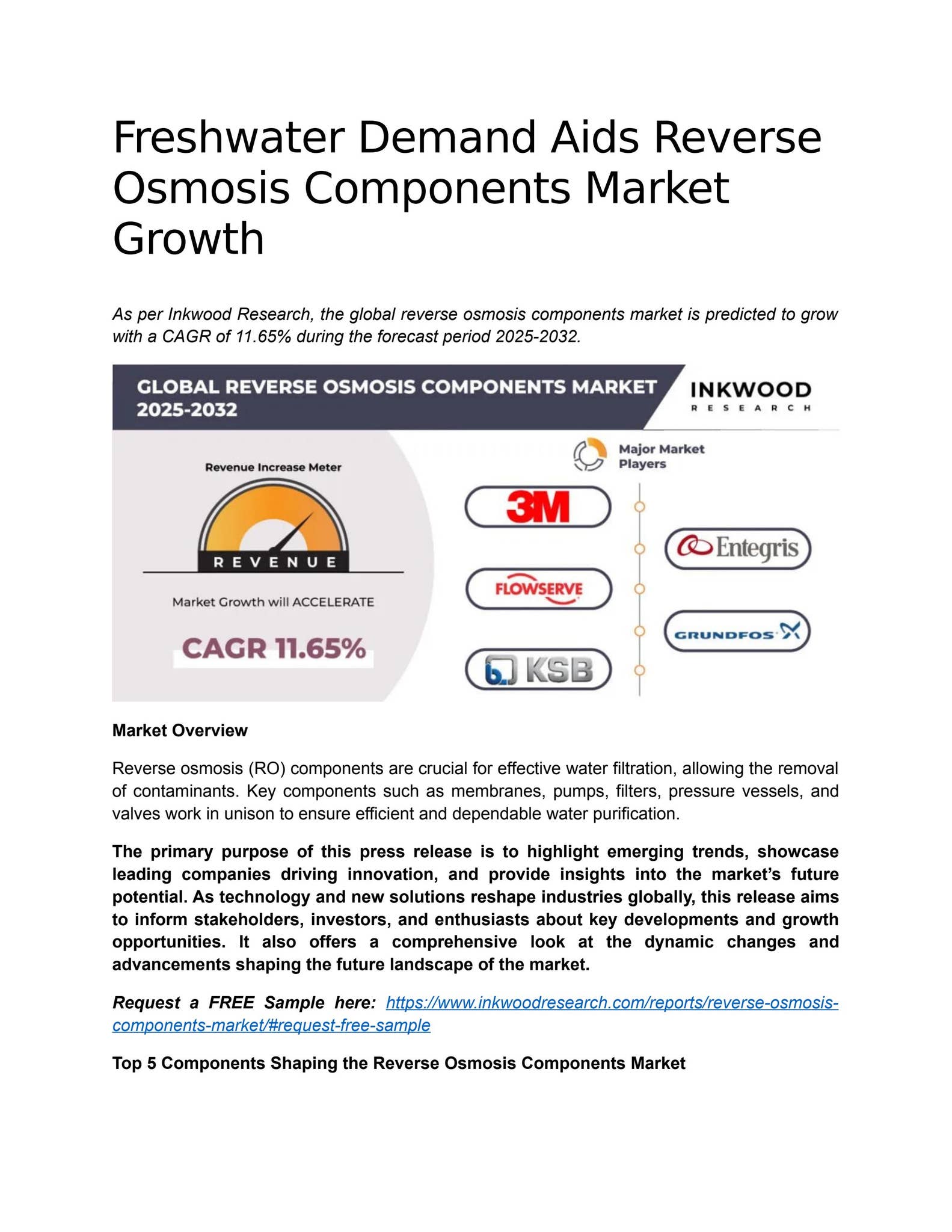 Freshwater Demand Aids Reverse Osmosis Components Market Growth by ...