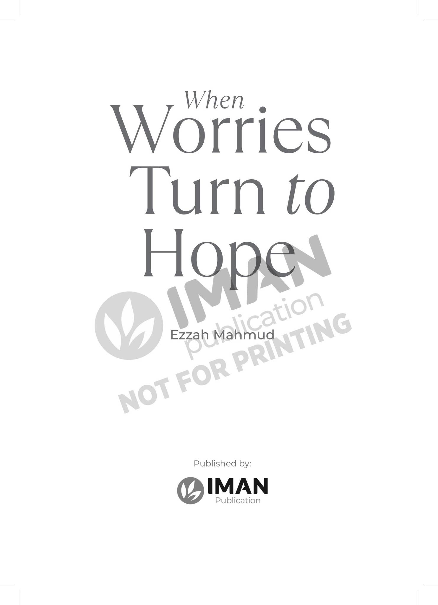 Sample chapter Turn to Hope by imanpublication - Issuu