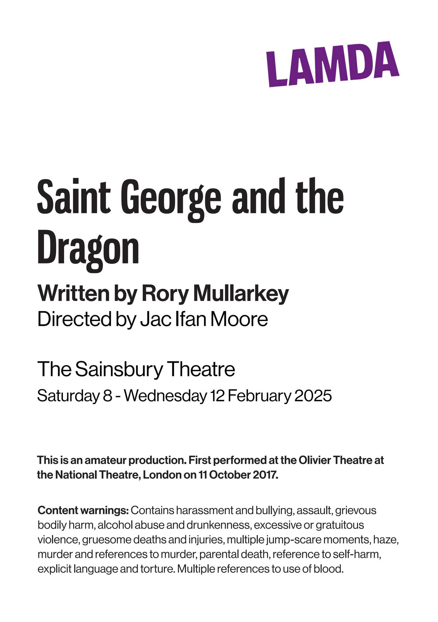 Saint George and the Dragon (Cast Sheet) by LAMDA - Issuu
