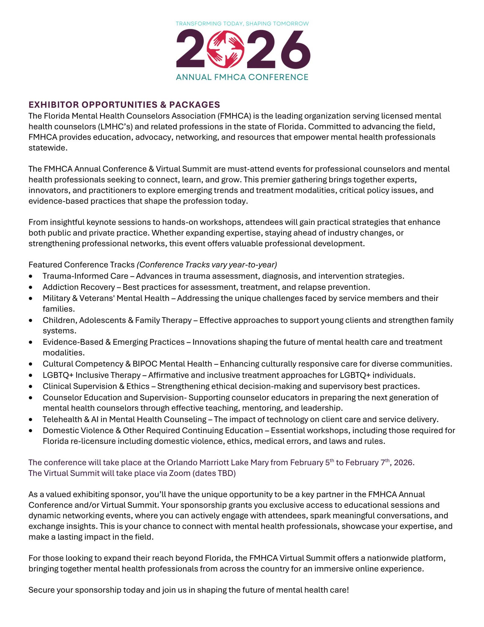 2026 Exhibitor and Sponsorship Guide by FMHCA - Issuu