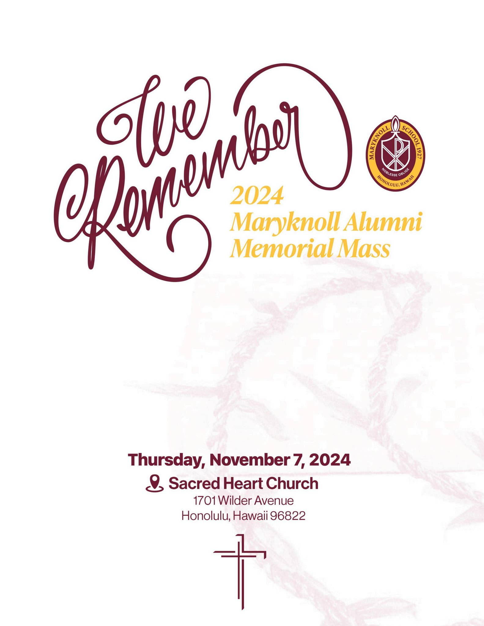 2024 Memorial Mass Program by Maryknoll School - Issuu