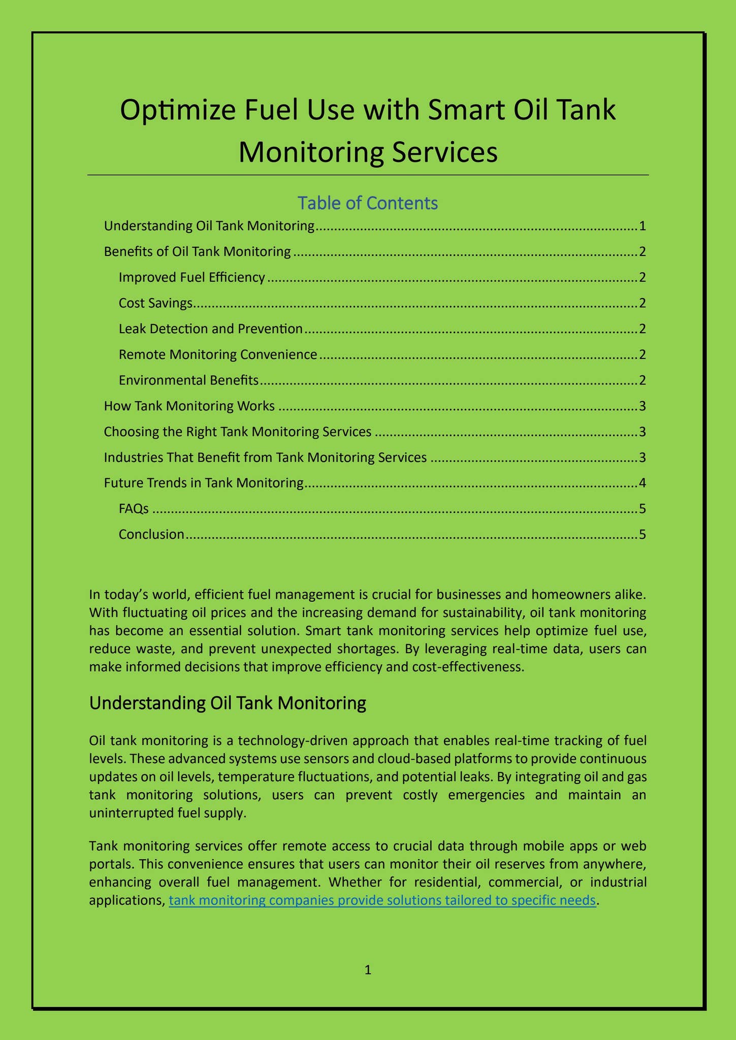 Optimize Fuel Use with Smart Oil Tank Monitoring by Web Cures Digtal ...