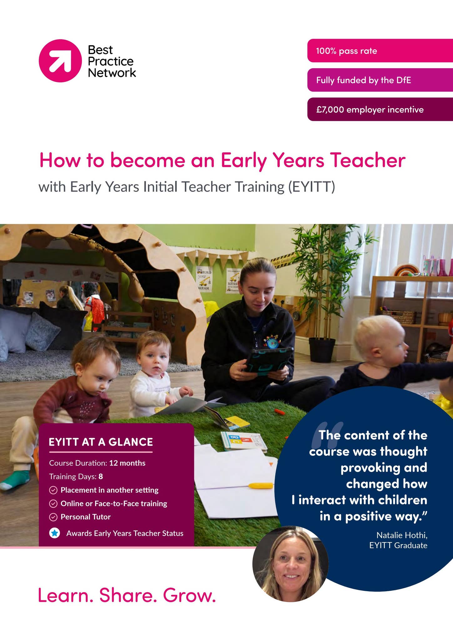 Early Years Initial Teacher Training Graduate Employment Based (EYITT ...