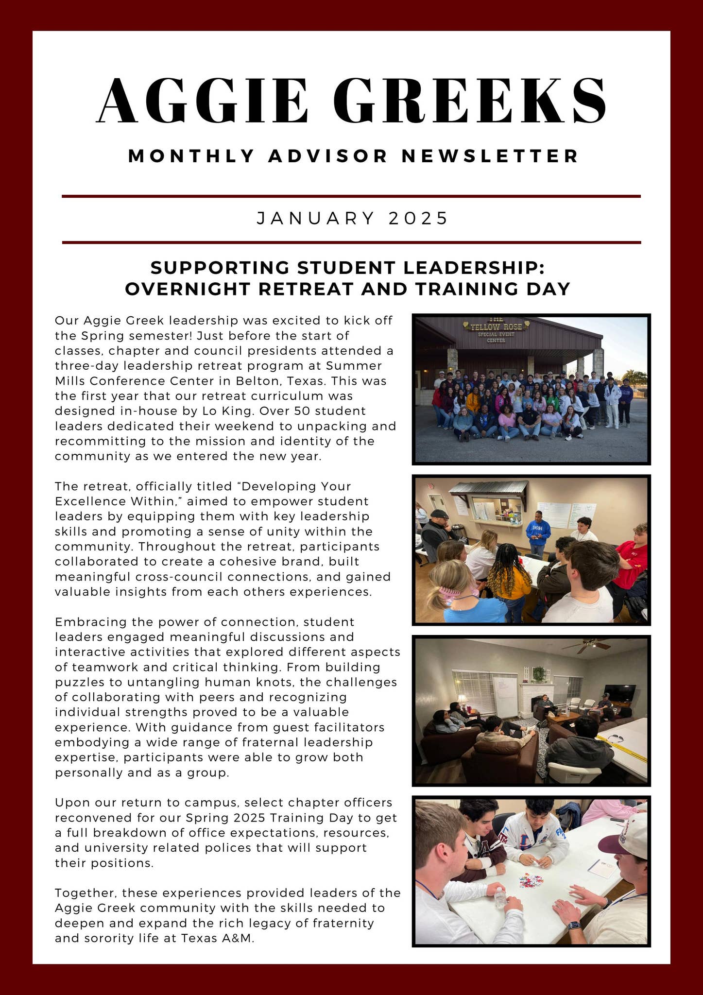 January 2025 Newsletter by Aggie Greek Life - Issuu
