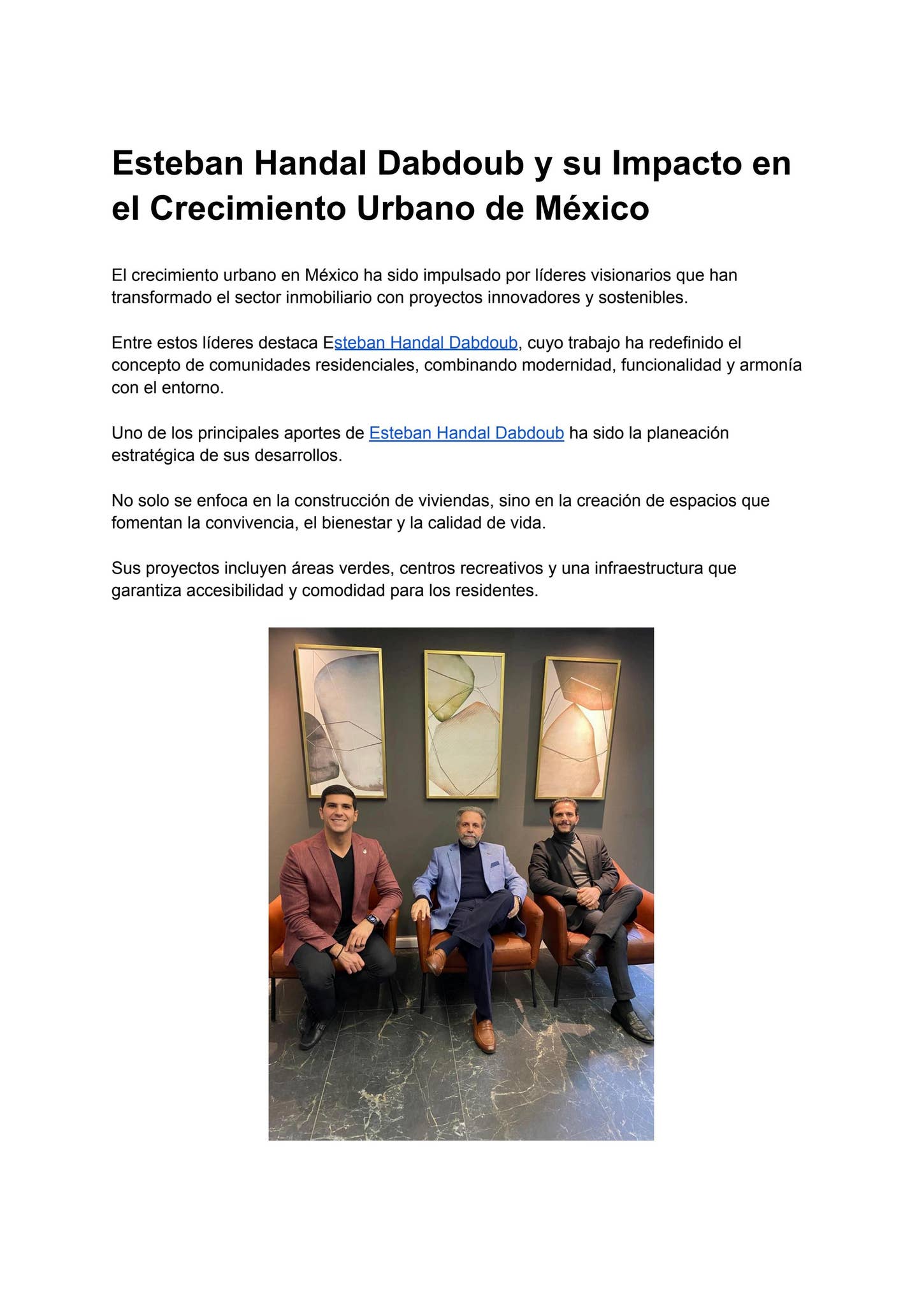 Esteban Handal Dabdoub y su Impacto en el Crecimiento Urbano de México ...