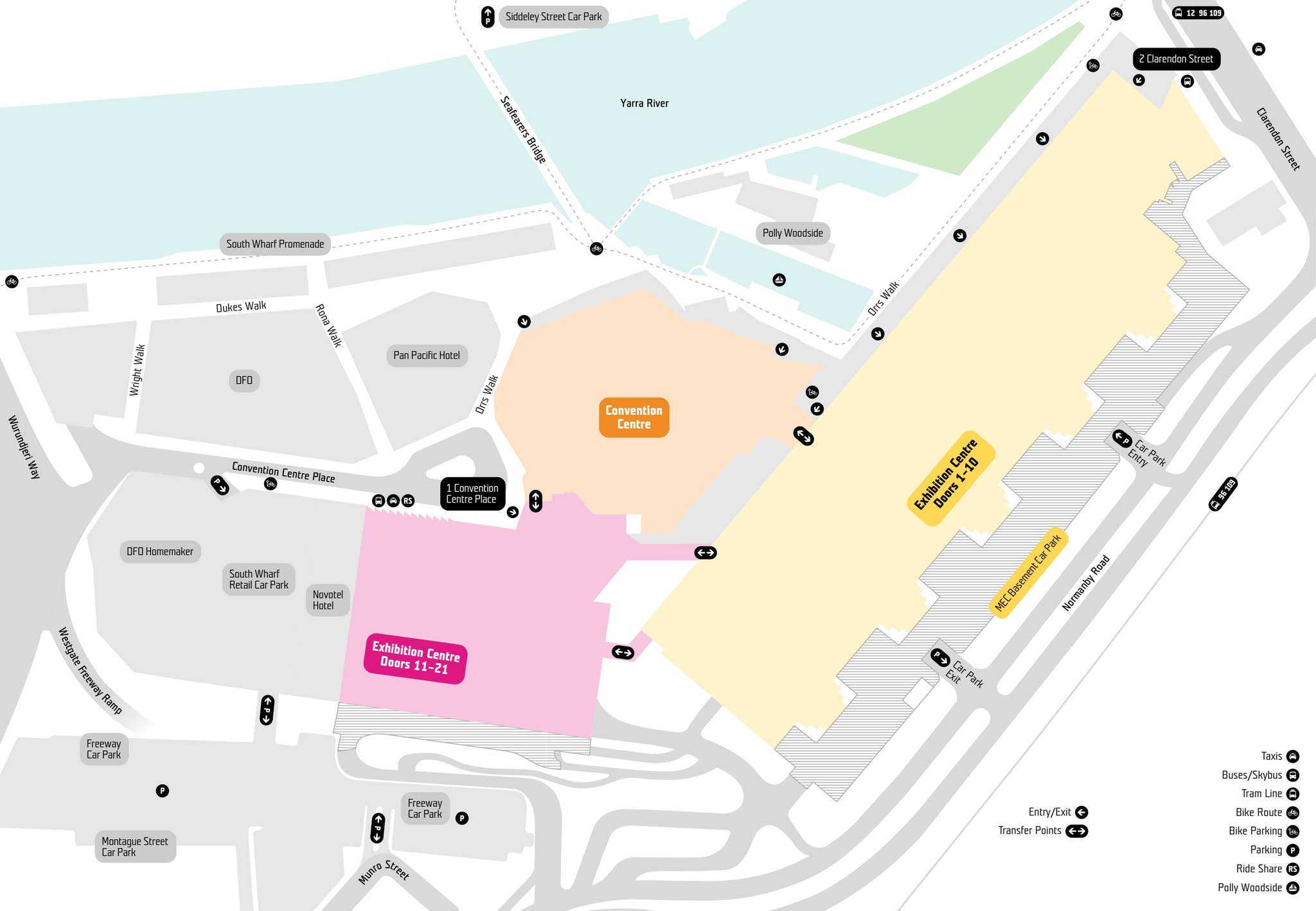 MCEC Venue Map Car Parking by Melbourne Convention and Exhibition ...