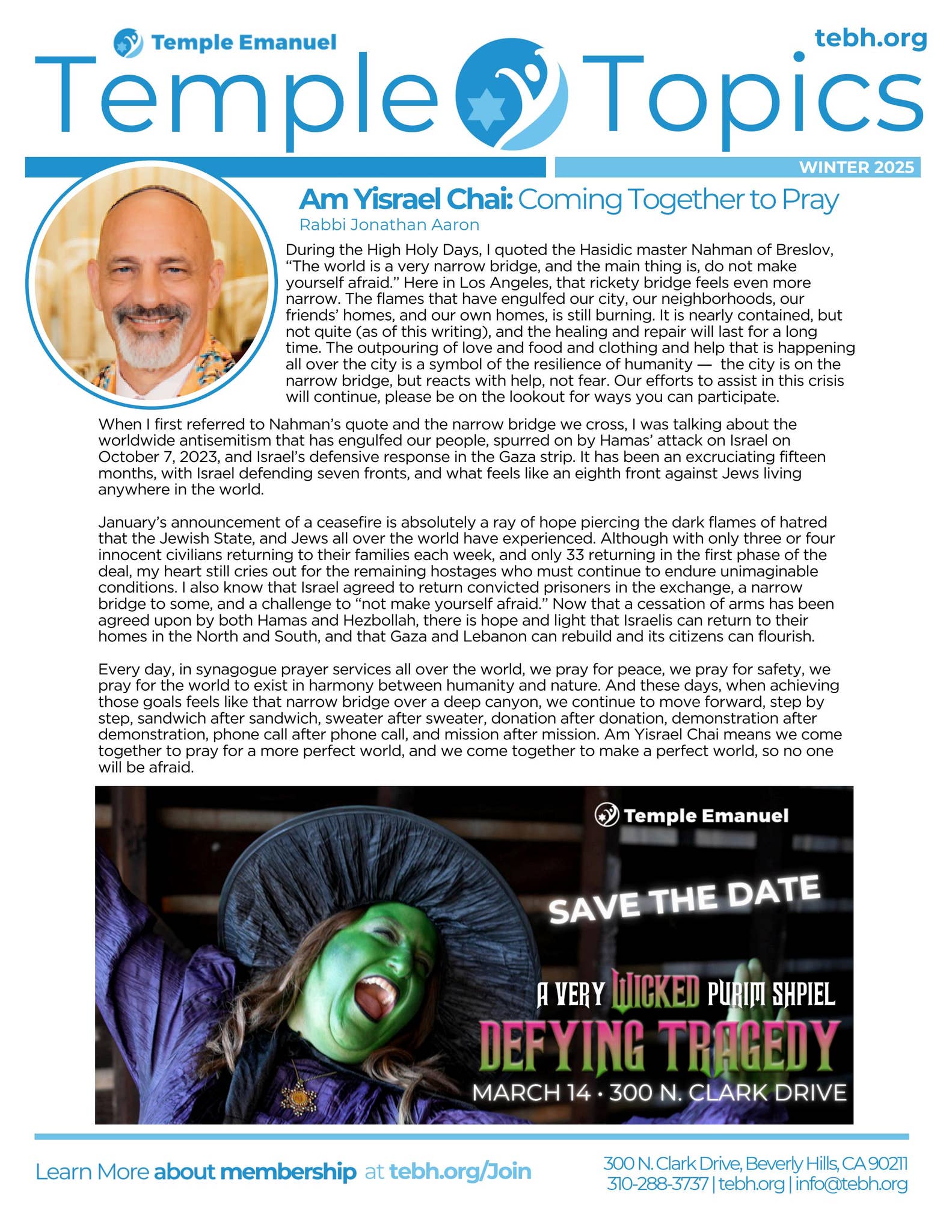Temple Topics: Winter 2025 by Temple Emanuel of Beverly Hills - Issuu