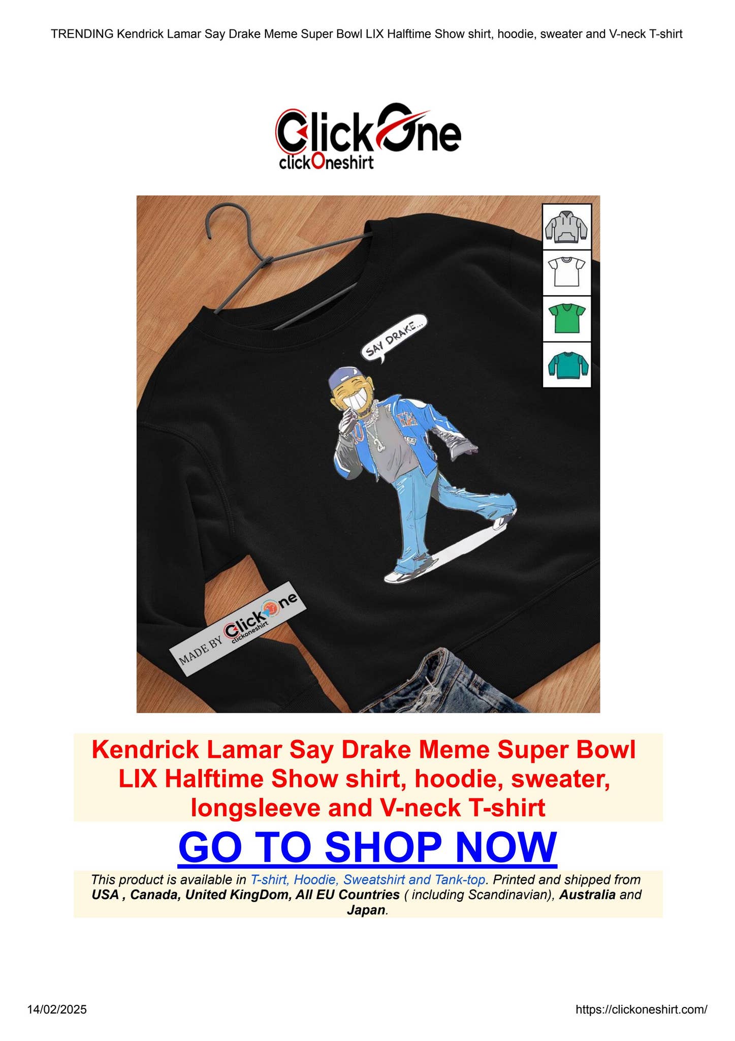 Kendrick Lamar Say Drake Meme Super Bowl LIX Halftime Show shirt by ...