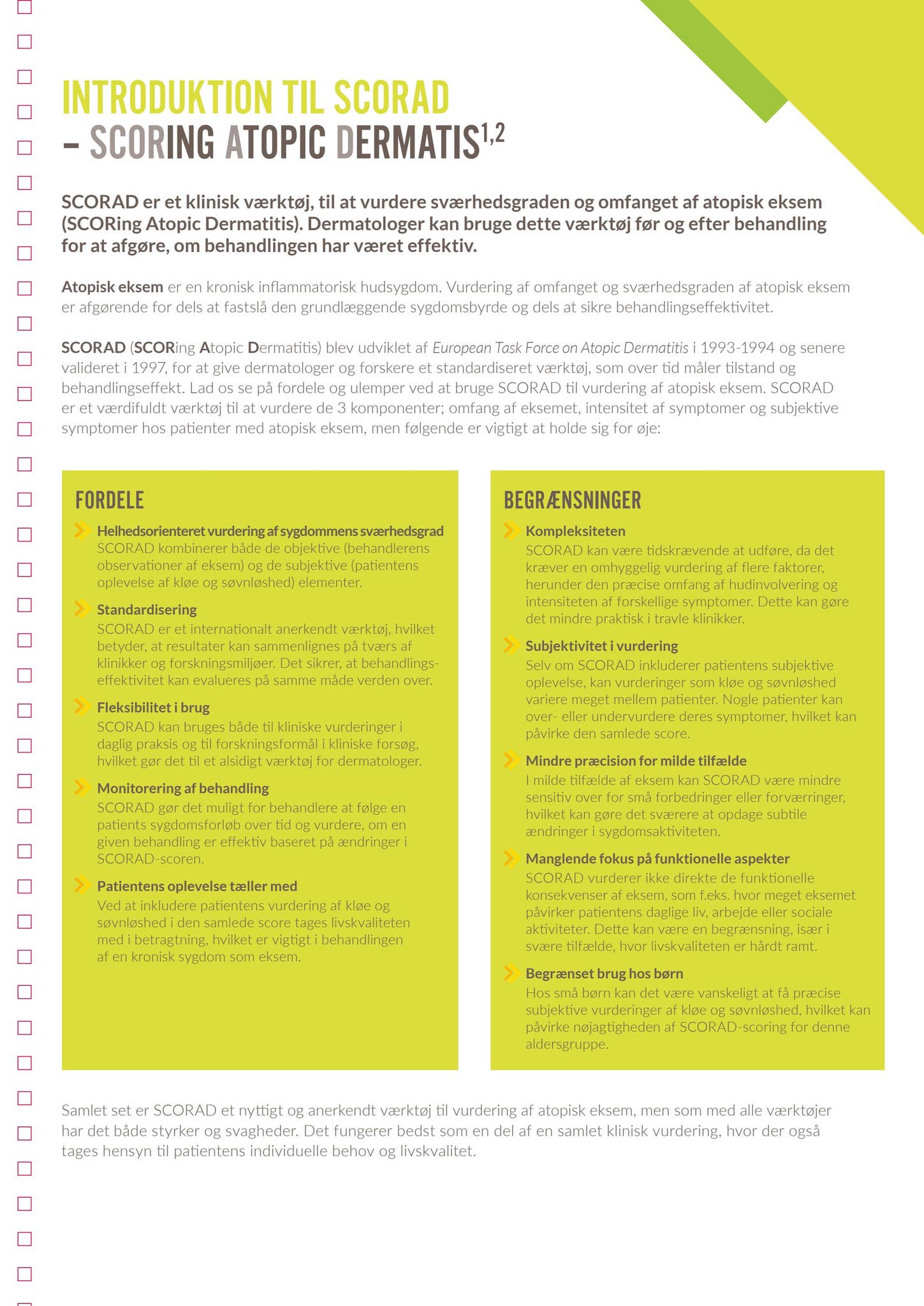 SCORAD SCORING by Sanofi Danmark - Issuu