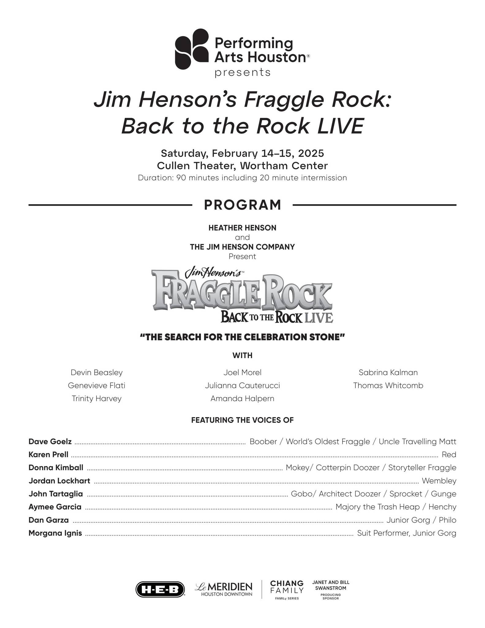 Fraggle Rock Live 2025 | Performing Arts Houston by Performing Arts ...