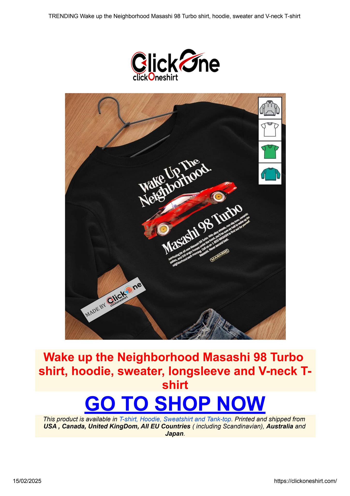 Wake up the Neighborhood Masashi 98 Turbo shirt by Design AT Shop - Issuu