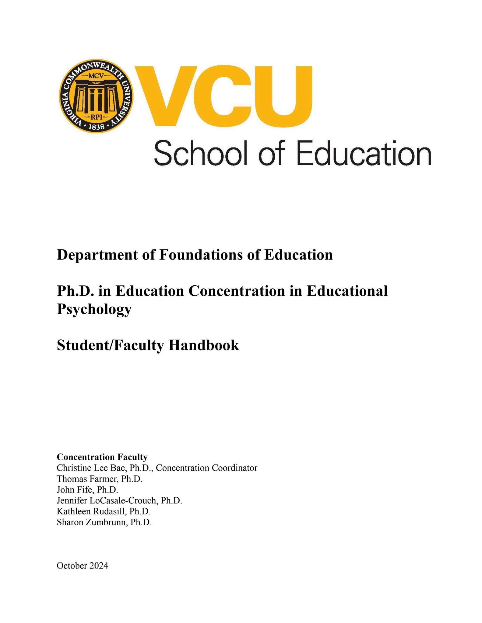 SOE Educational Psychology Handbook by VCU School of Education - Issuu