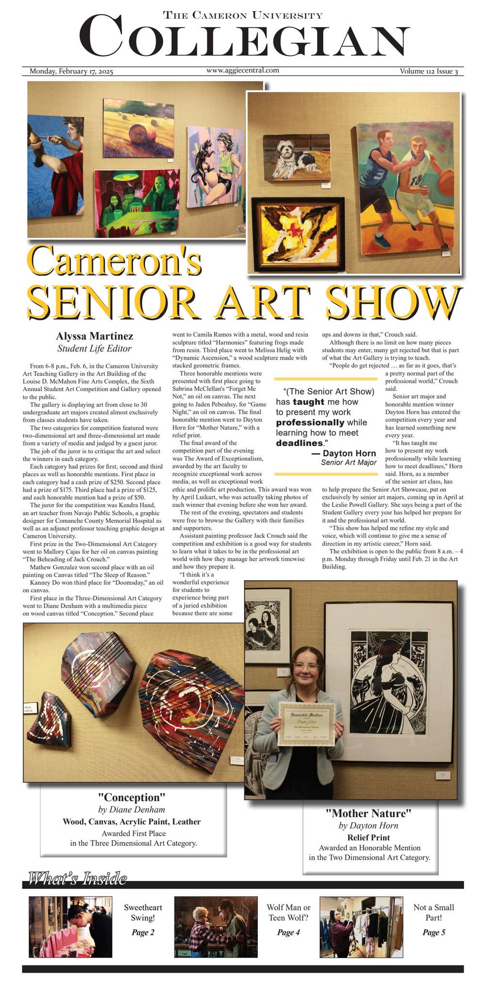 The Cameron Collegian Spring 2025 Issue #3 by Cameron University ...