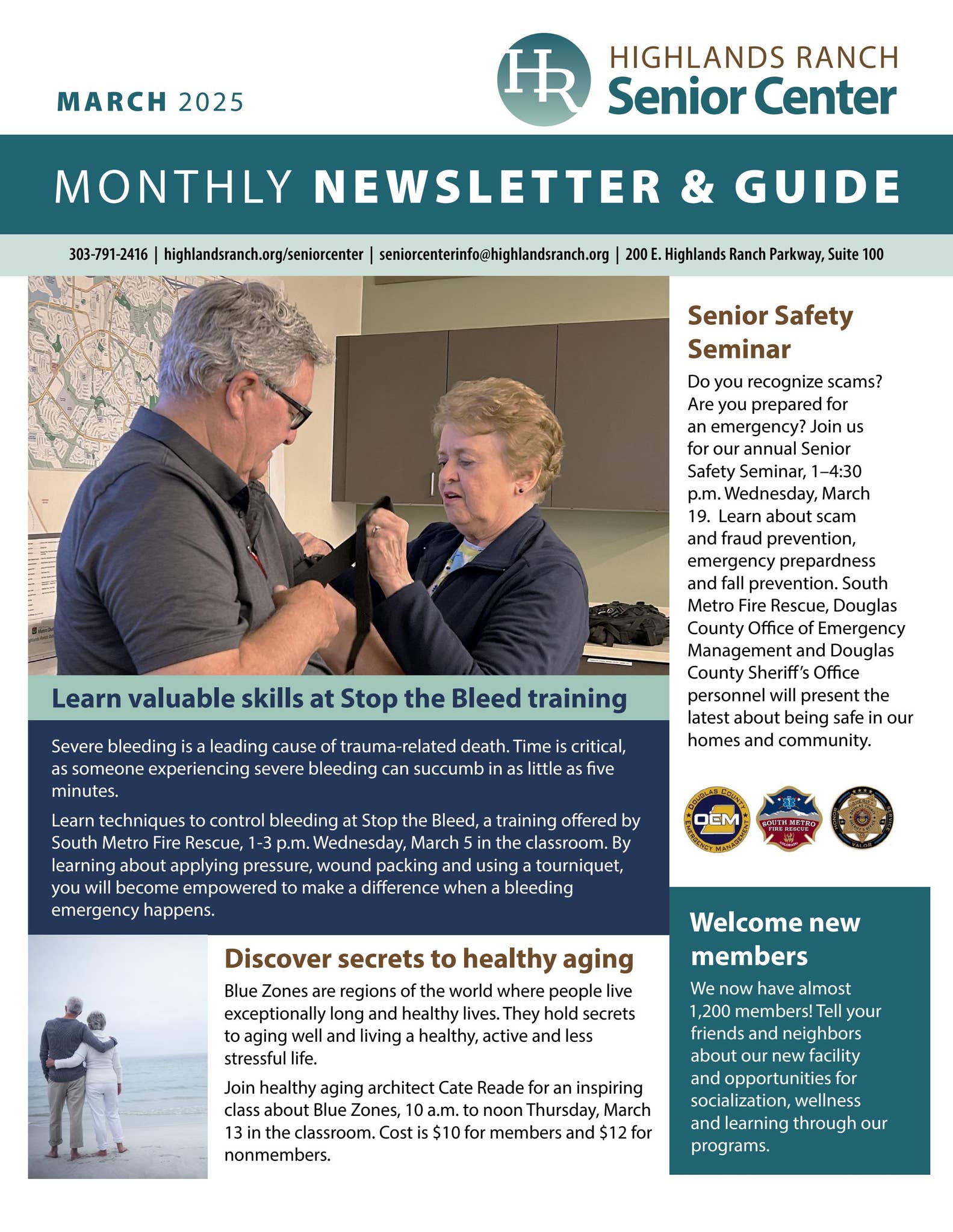 Senior Center Newsletter March 2025 by Highlands Ranch Metro District ...