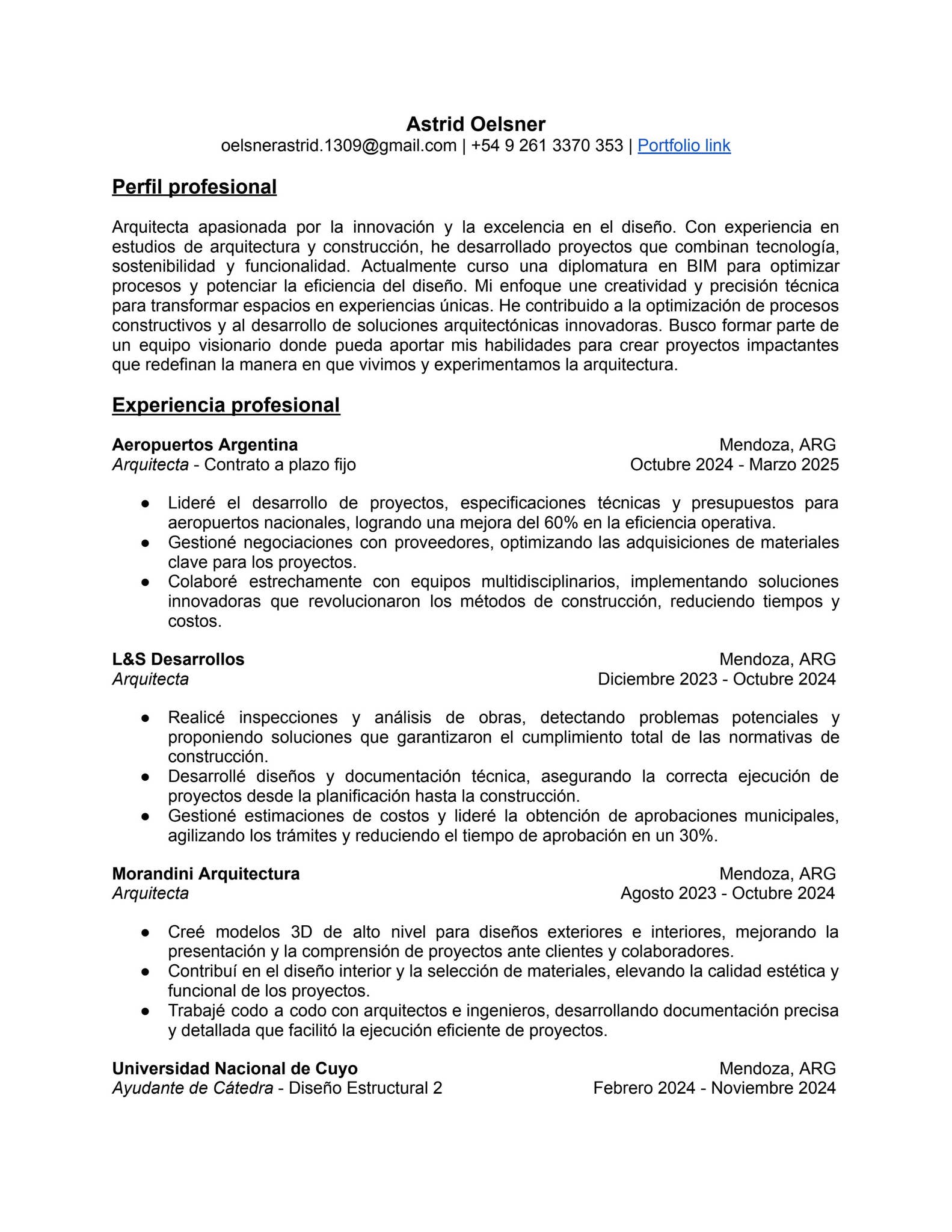 OELSNER, ASTRID - CV - ARQ - ESP by Astrid Oelsner - Issuu