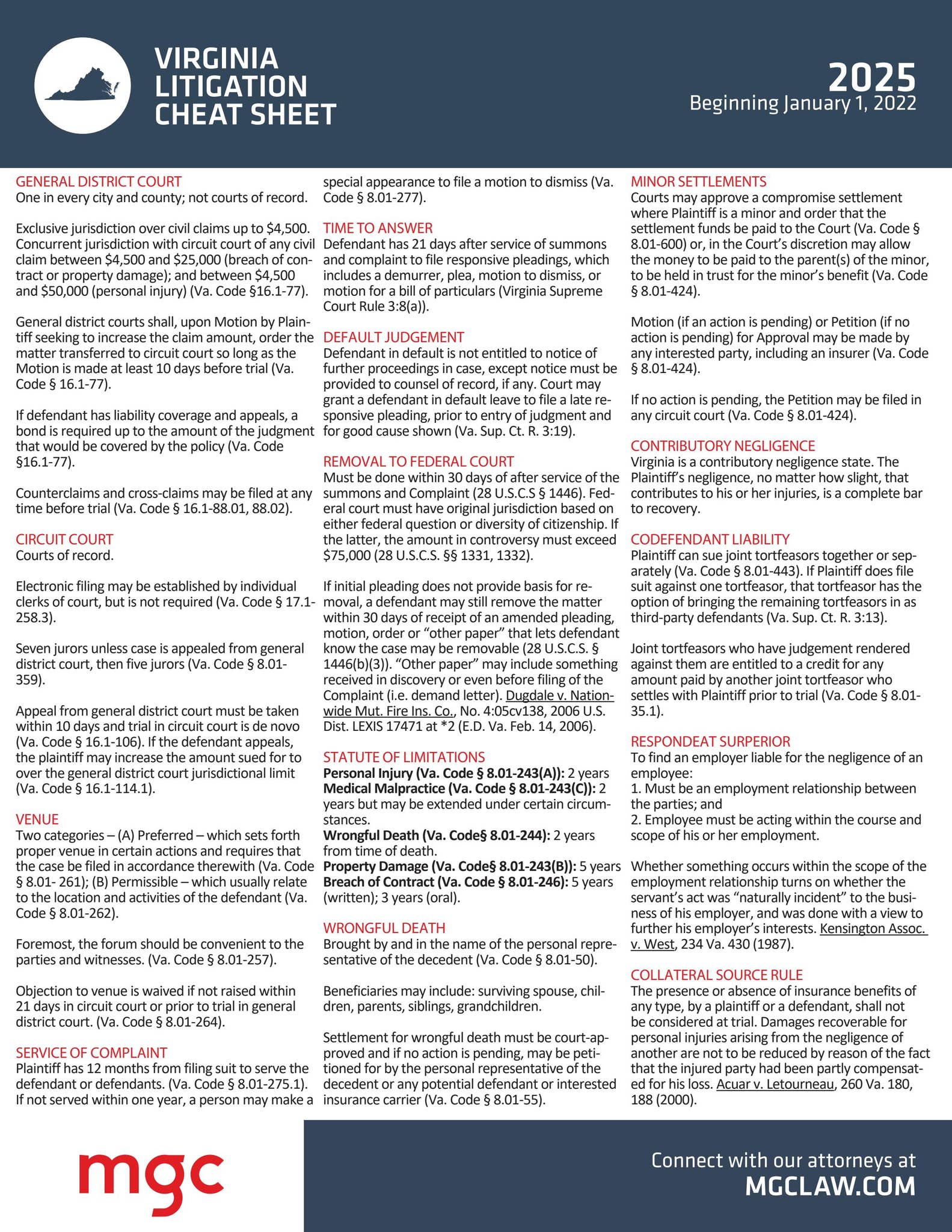 VA Litigation Cheat Sheet by mgc-law - Issuu