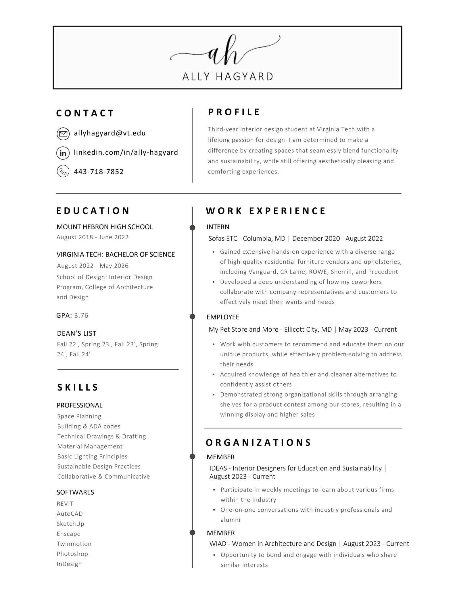Ally Hagyard Resume + Teaser Sheet by Ally Hagyard - Issuu
