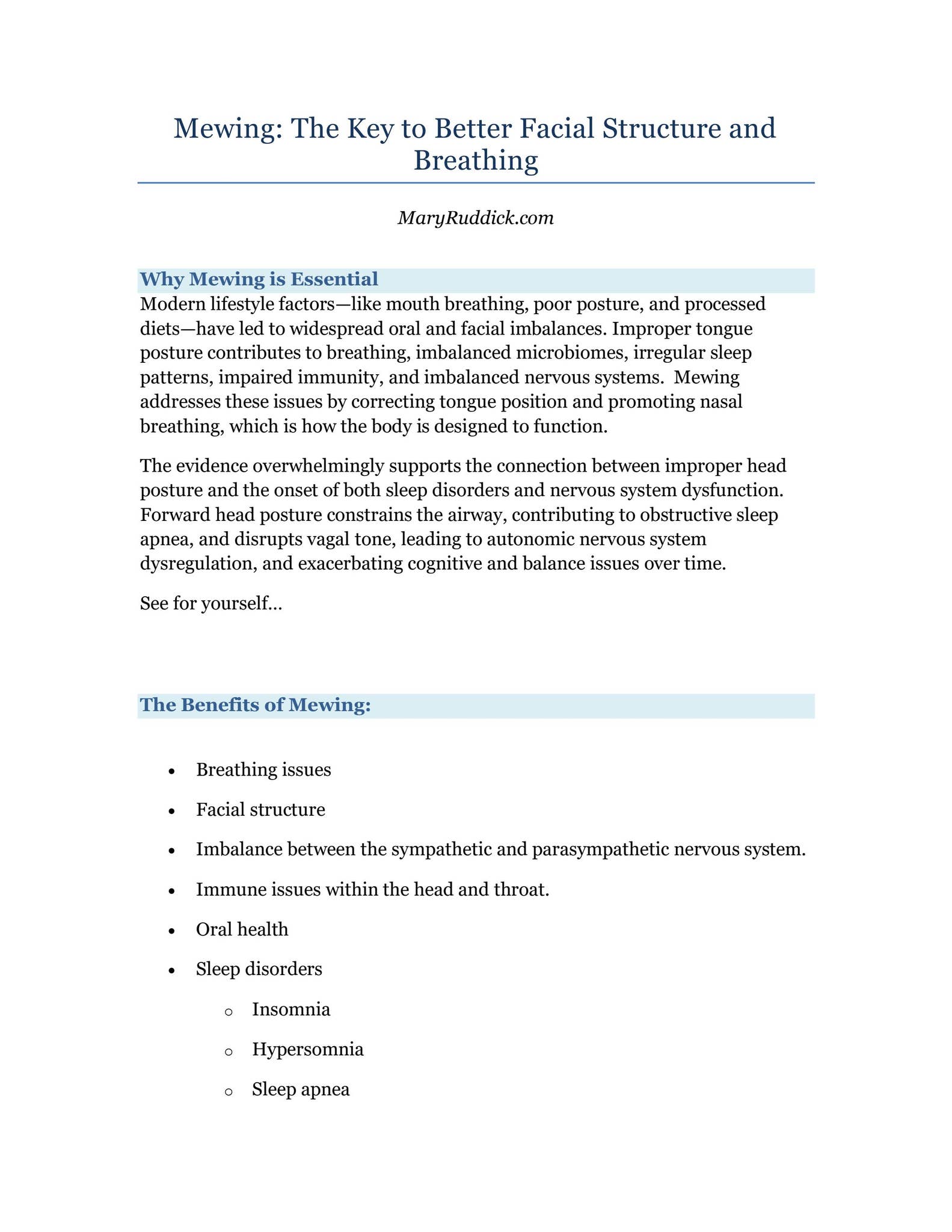 Mewing: The Key To Better Facial Structure And Breathing By Mary ...