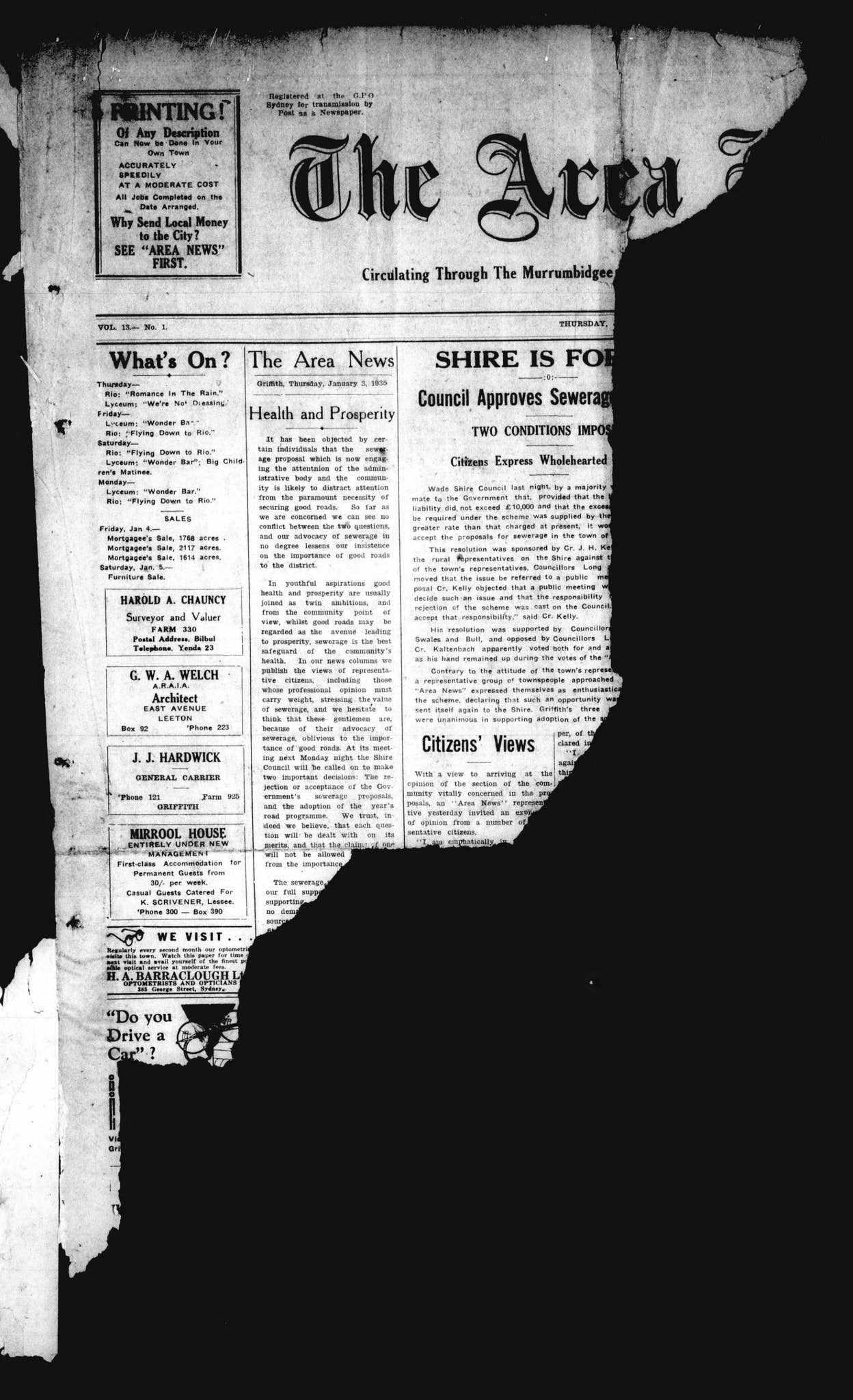 The Area News, 1935 by Western Riverina Libraries - Issuu