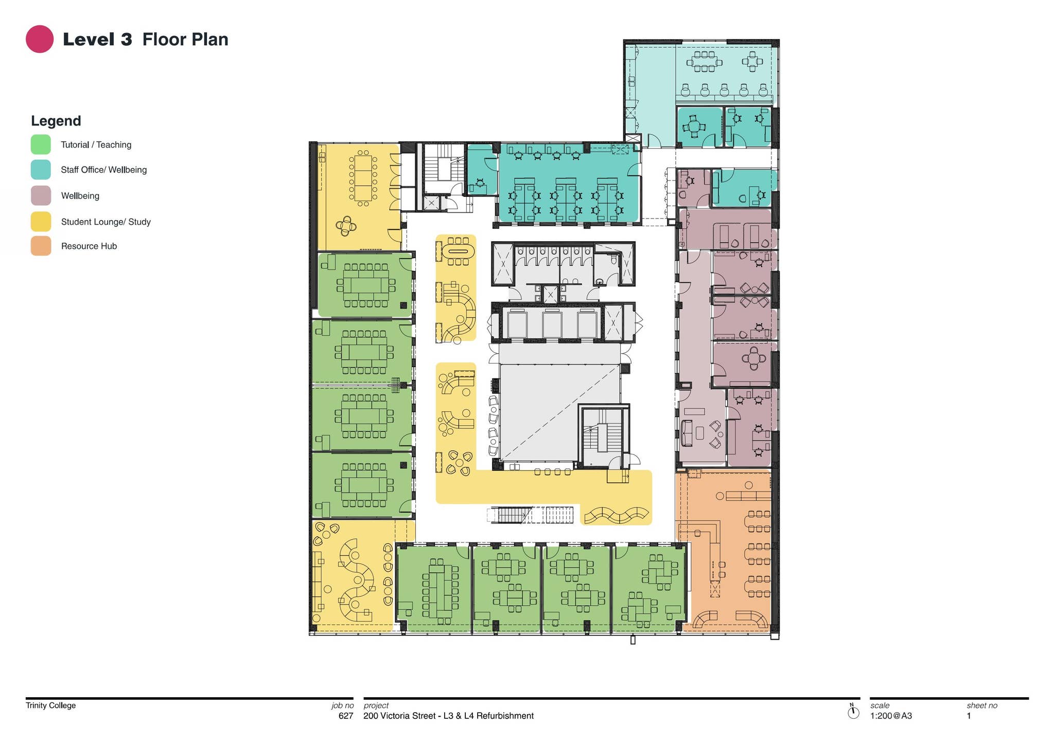 Levels 3 and 4 200 Victoria Street floor plans by Trinity College ...