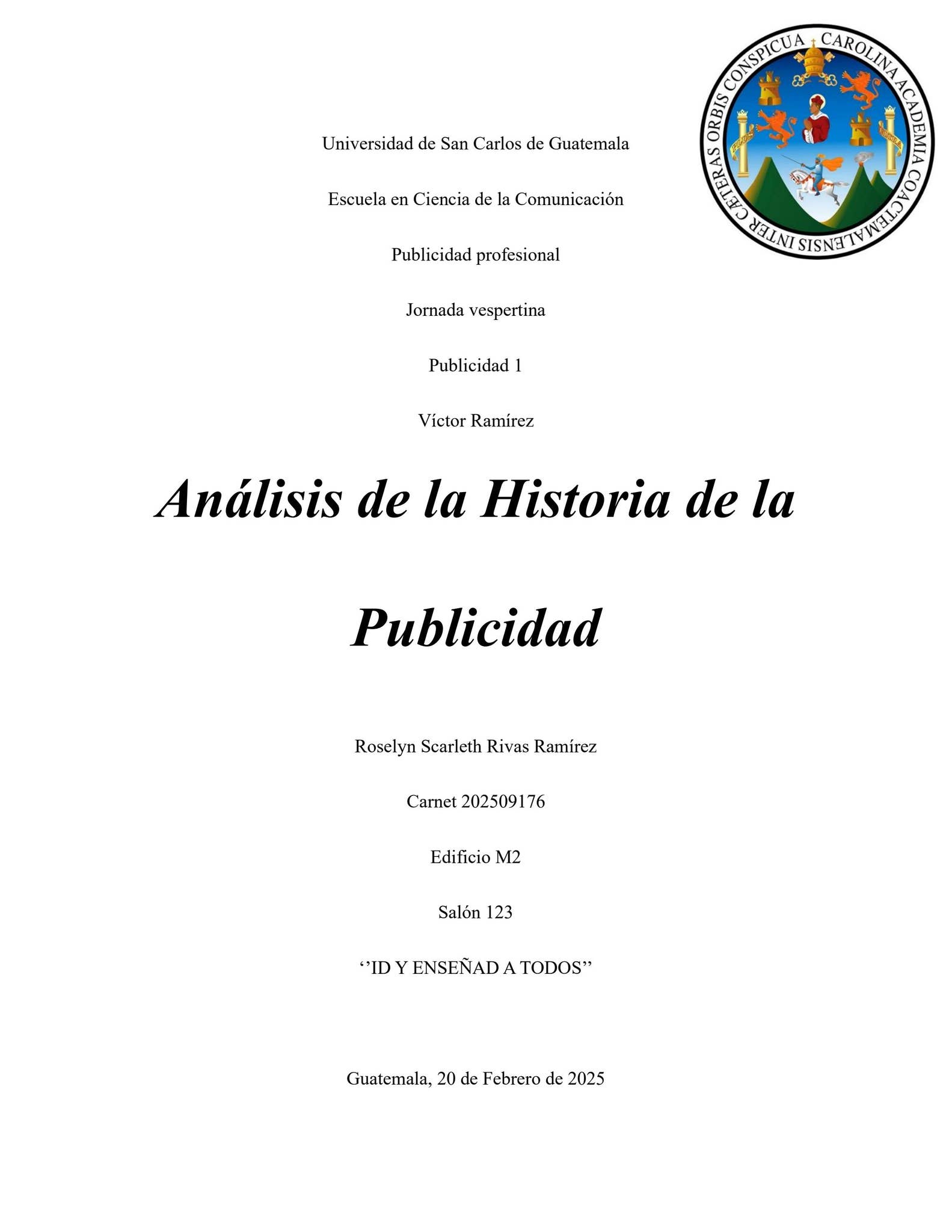 analisis de la historia de la publicidad by ROSELYN SCARLETH RIVAS ...