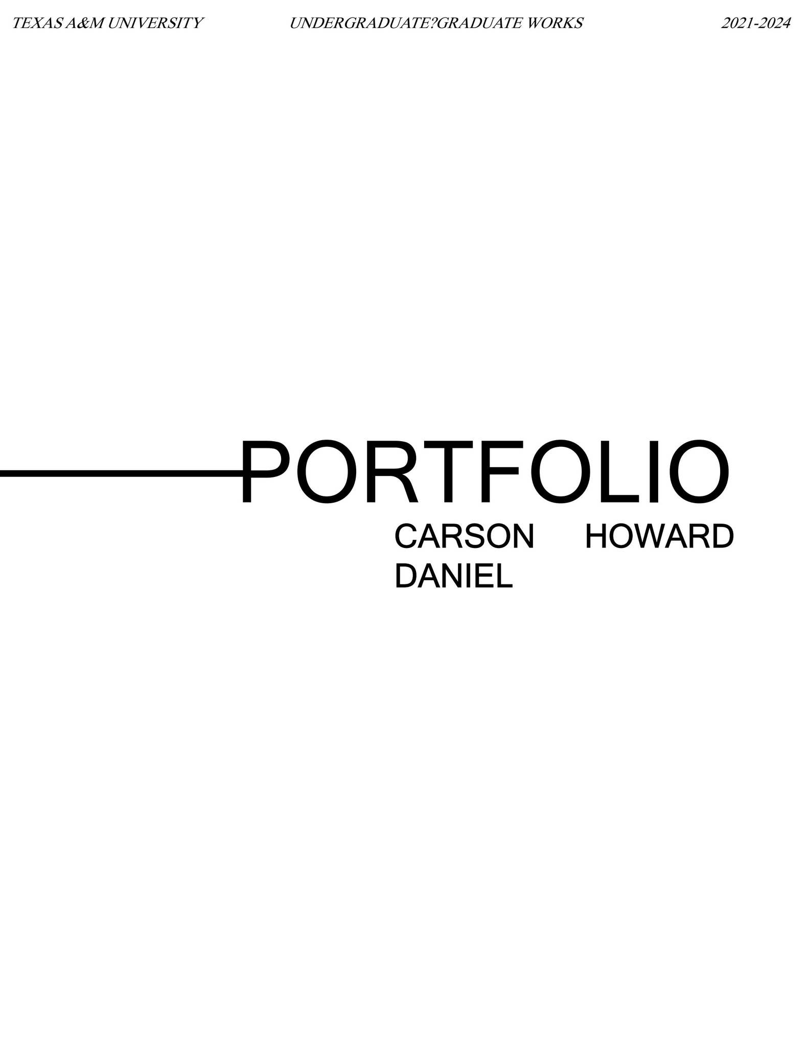 Carson Daniel Portfolio by ch2244 - Issuu