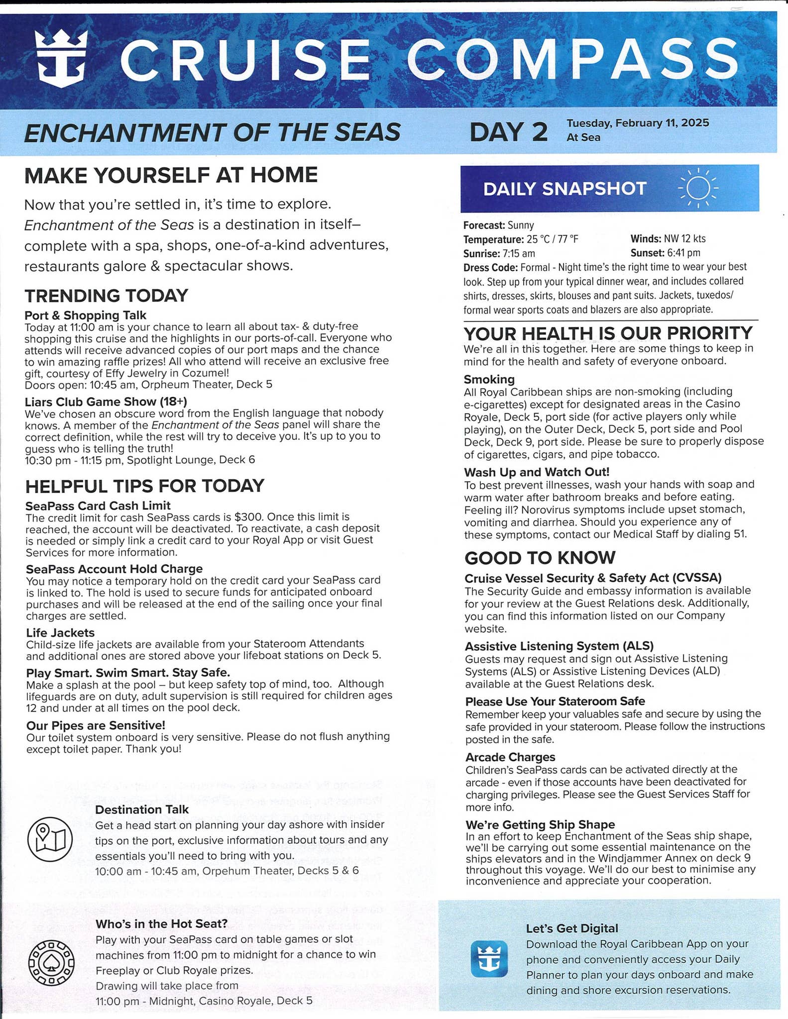 Enchantment of the Seas 5-night Western Caribbean Cruise Compass ...