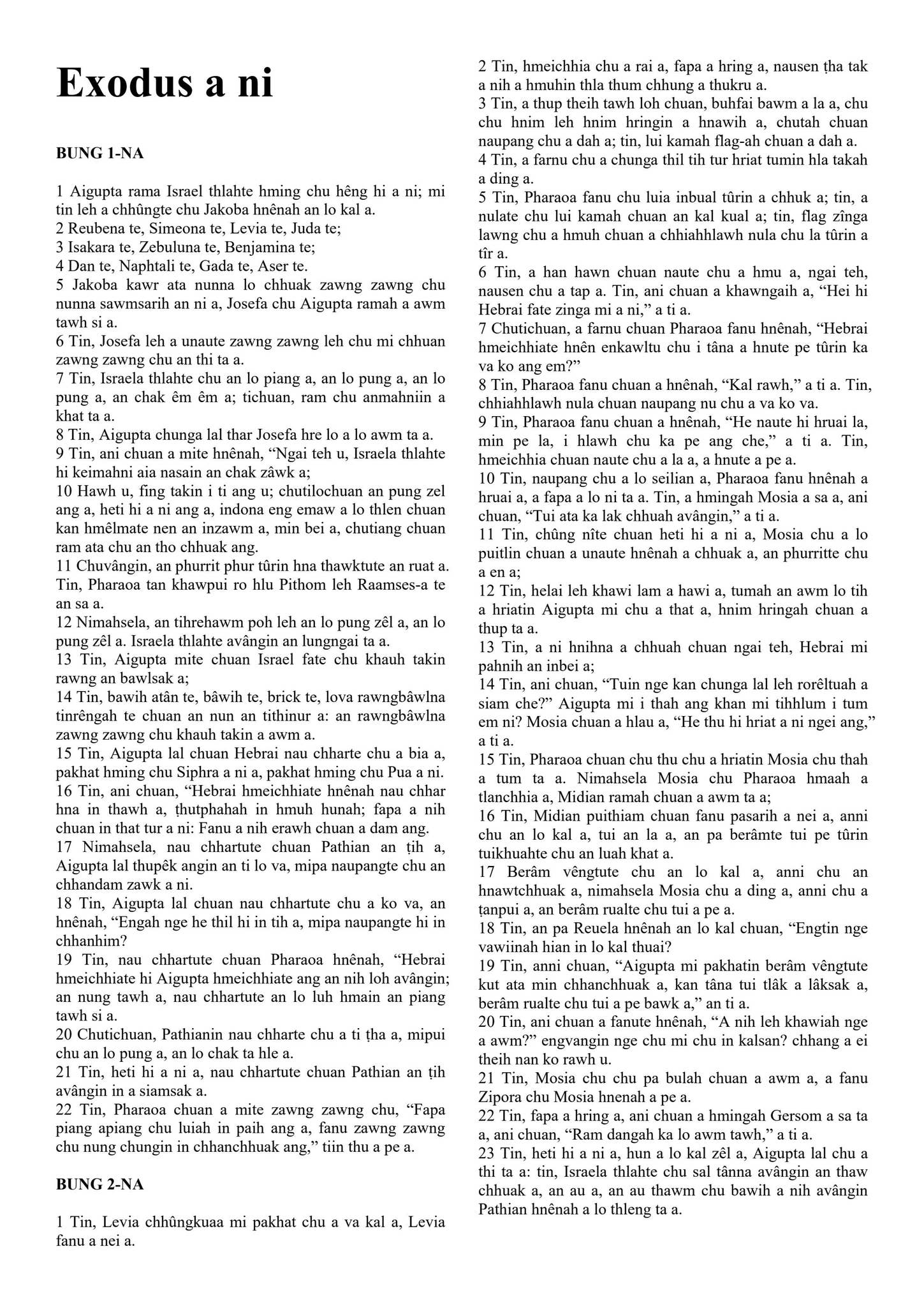 Mizo - The Book of Exodus by Filipino Tracts and Literature Society Inc ...