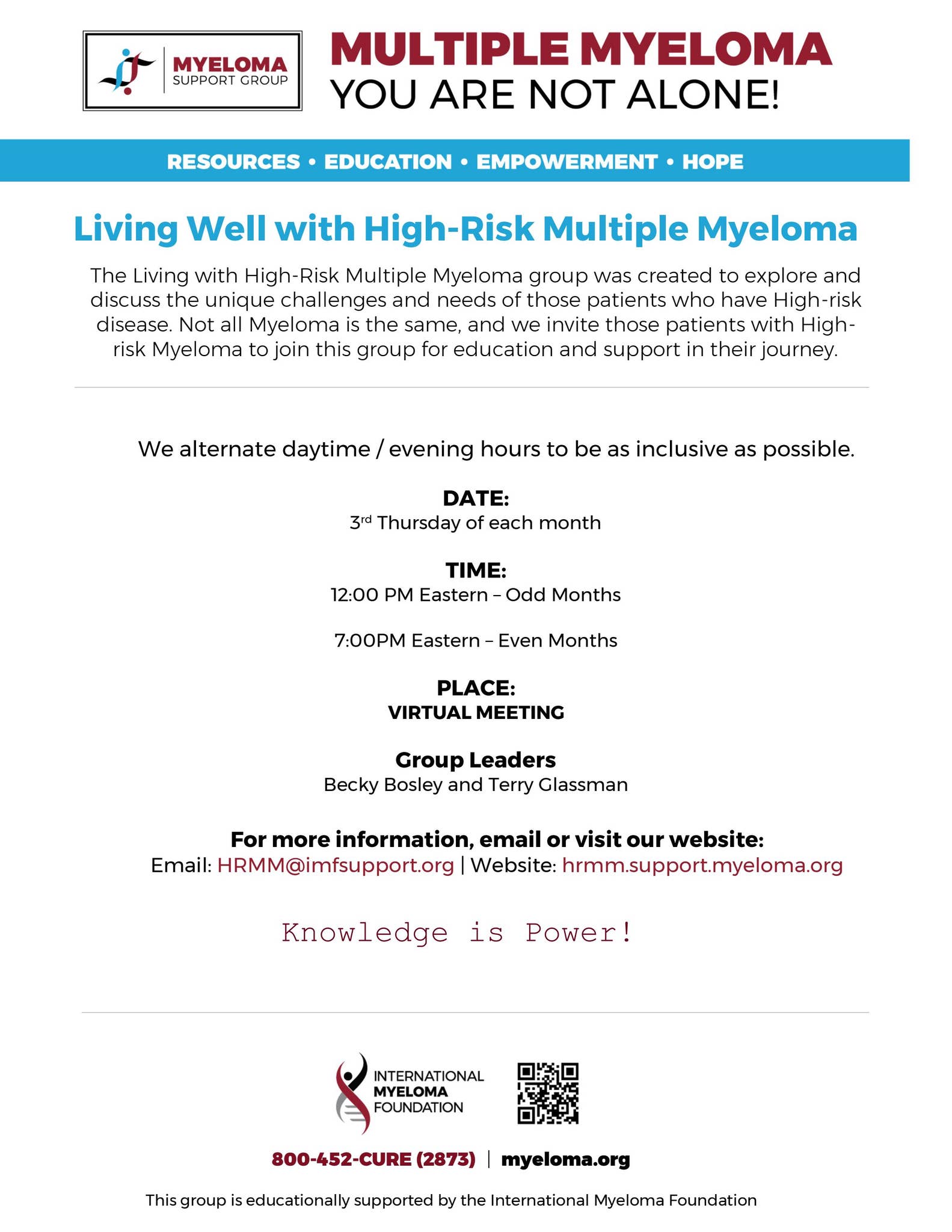 High Risk MM Special Interest SG Flyer by International Myeloma ...