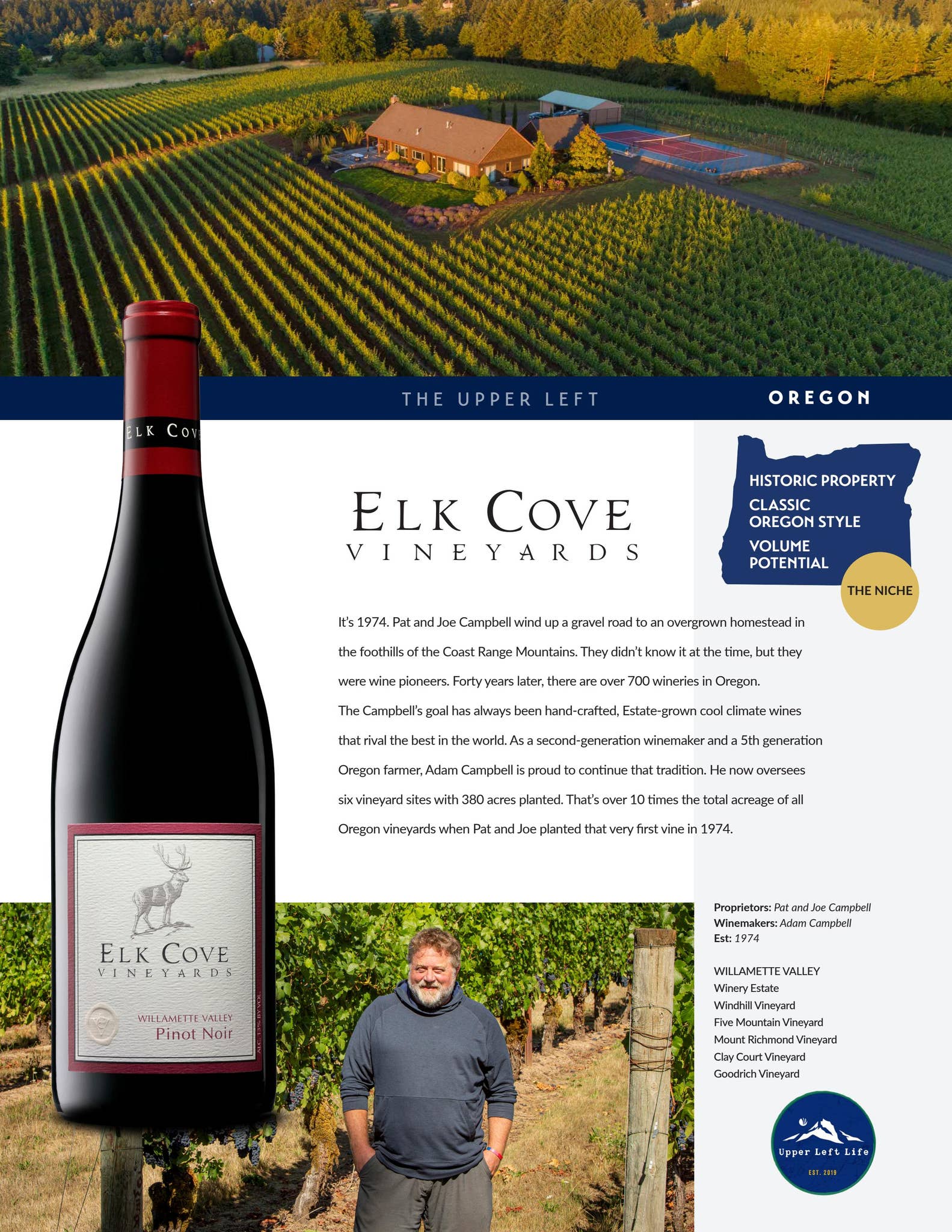 Elk Cove Vineyards · The Upper Left (Oregon) · Winebow by Winebow - Issuu