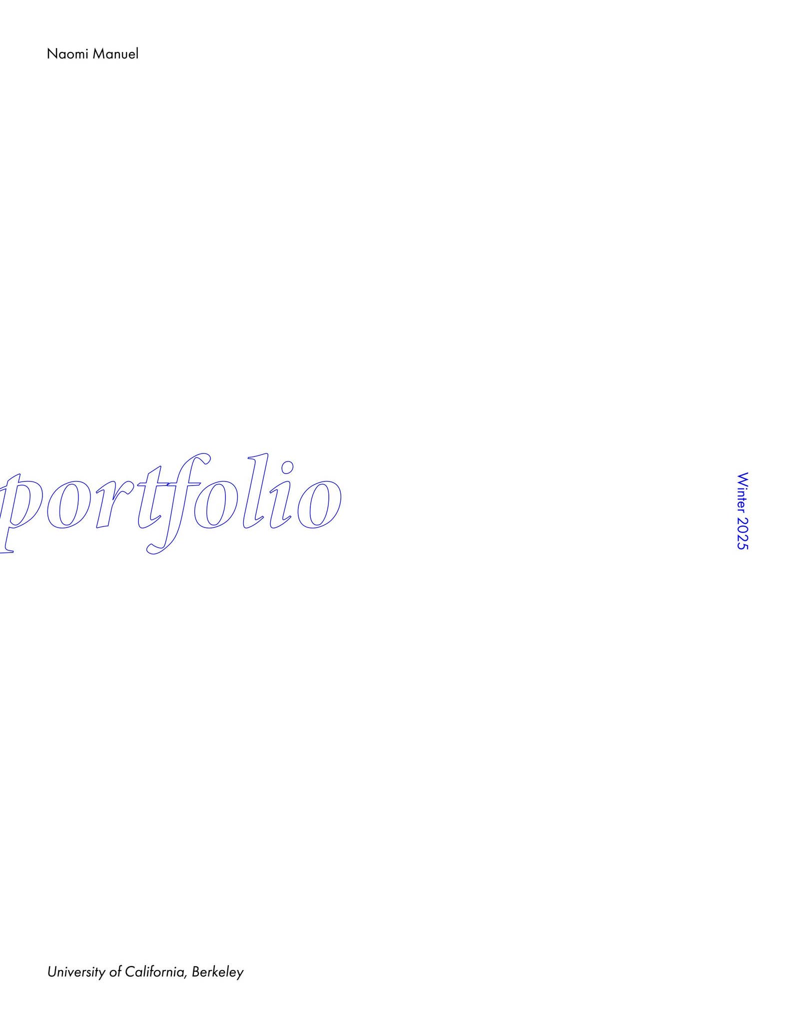Winter 2025 Portfolio by Naomi Manuel - Issuu