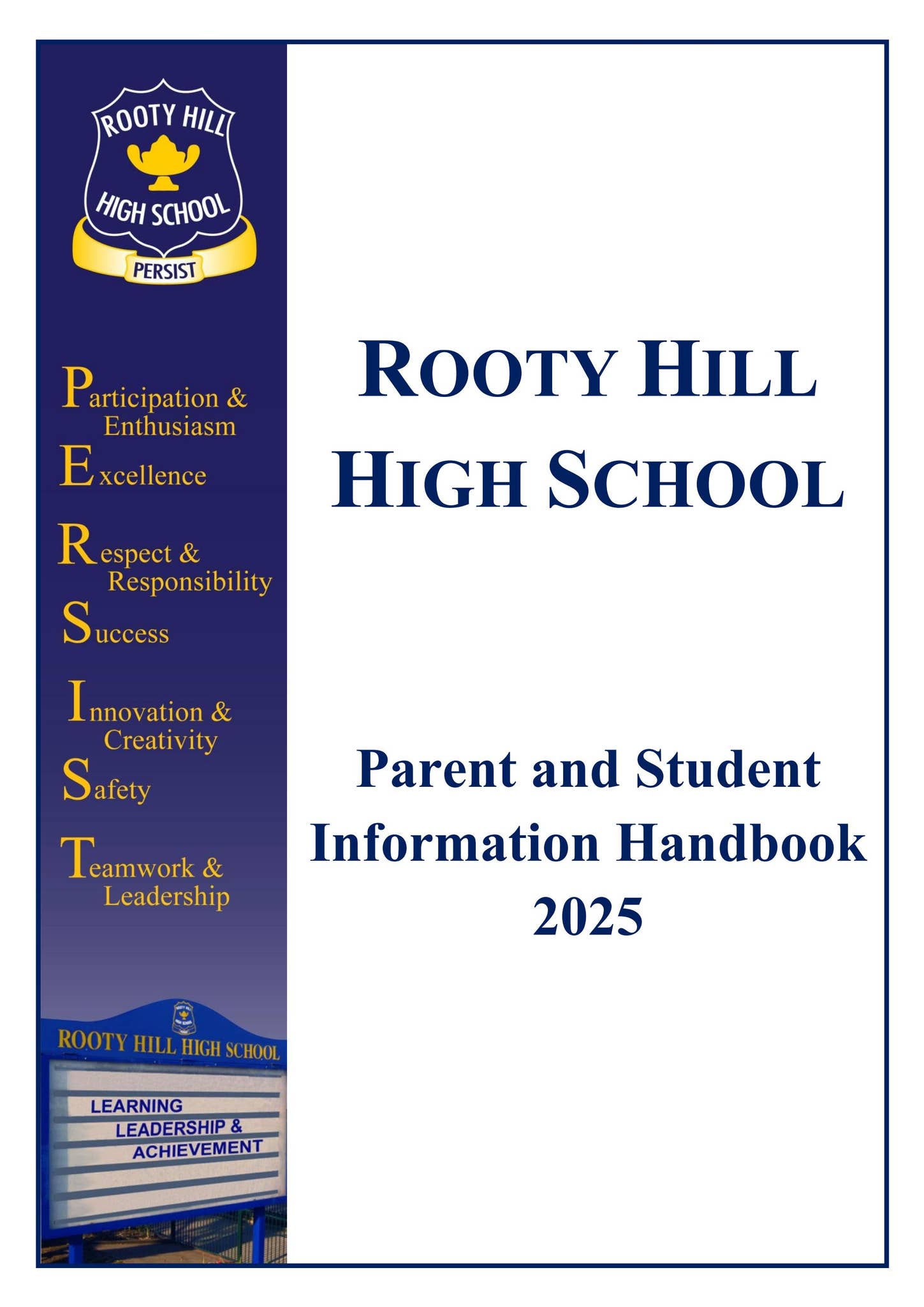 RHHS Parent and Student Information Handbook 2025 by Rooty Hill High ...