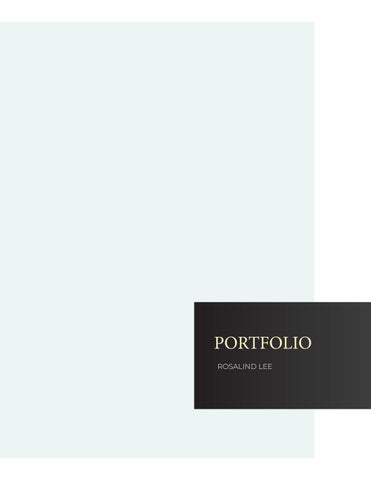 Rosalind Lee 2025 Portfolio by rosalindlee - Issuu
