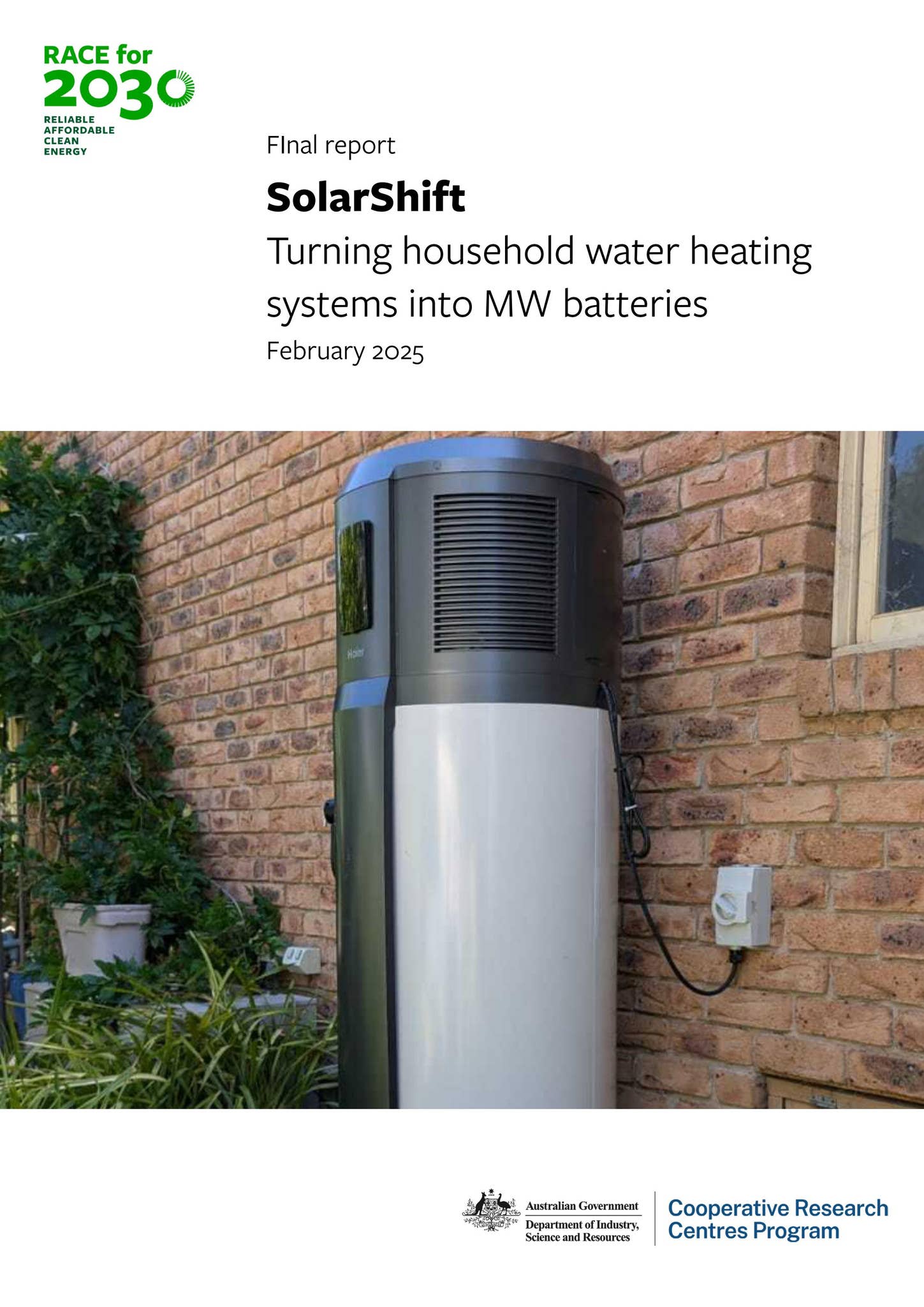 SolarShift Turning household water heating systems into MW batteries by racefor2030 - Issuu