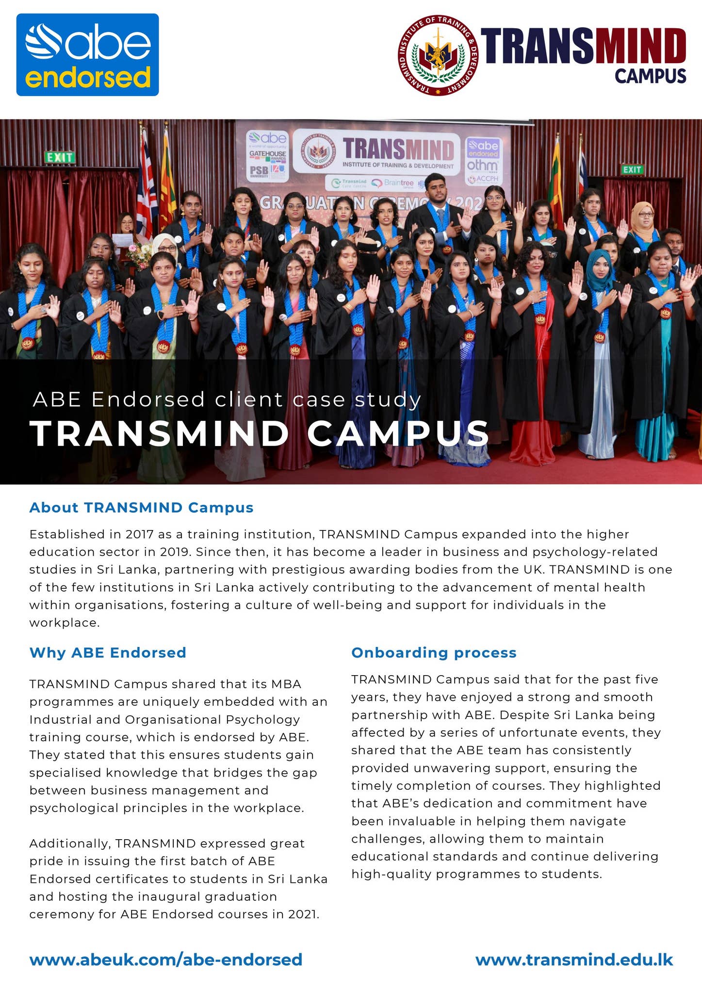 TRANSMIND Campus, Sri Lanka | ABE Endorsed by abeuk - Issuu