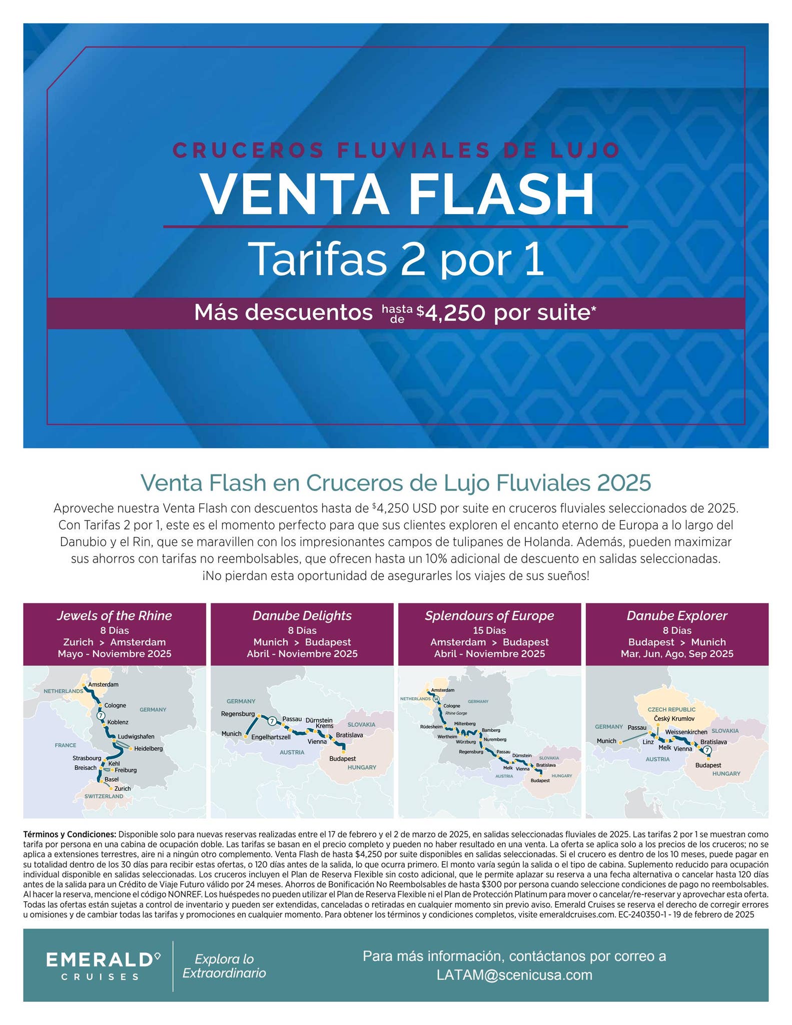 Emerald Cruises LATAM Venta Flash Flyer Spanish 2.17 - 3.2.25 by Scenic ...