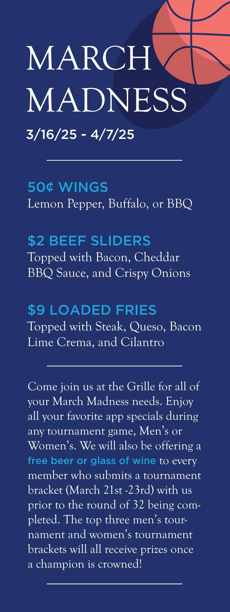 March Madness Menu 2025 by gardenofthegodsresortandclub - Issuu