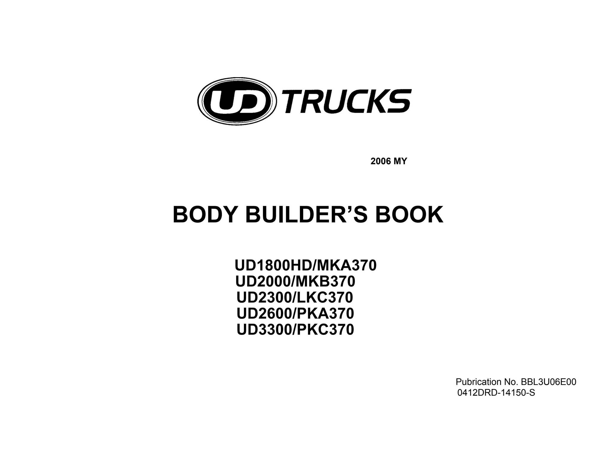 DOWNLOAD PDF Nissan UD Truck UD1800HD MKA370 UD3300 PKC370 Body Builder ...