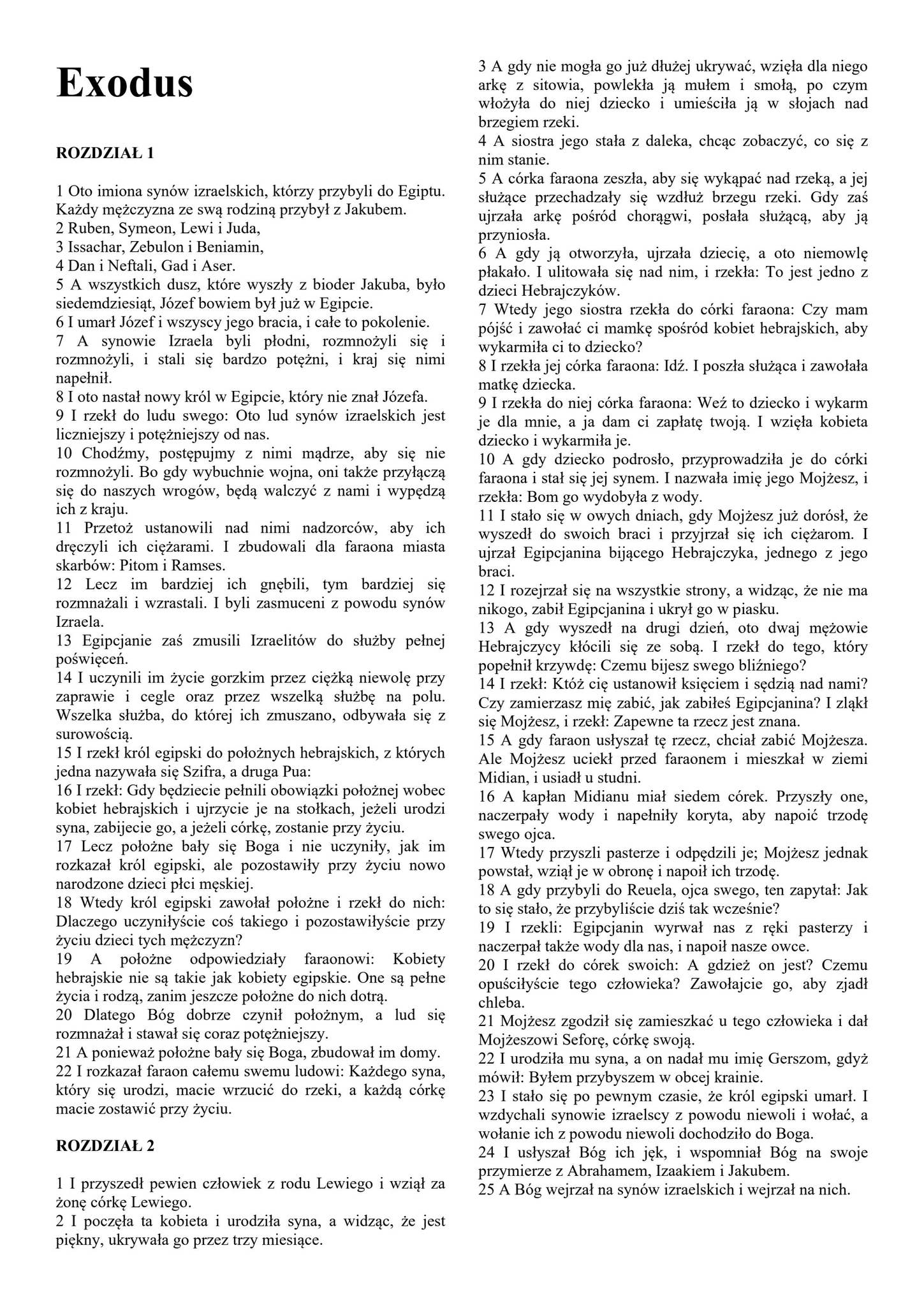 Polish - The Book of Exodus by Filipino Tracts and Literature Society ...