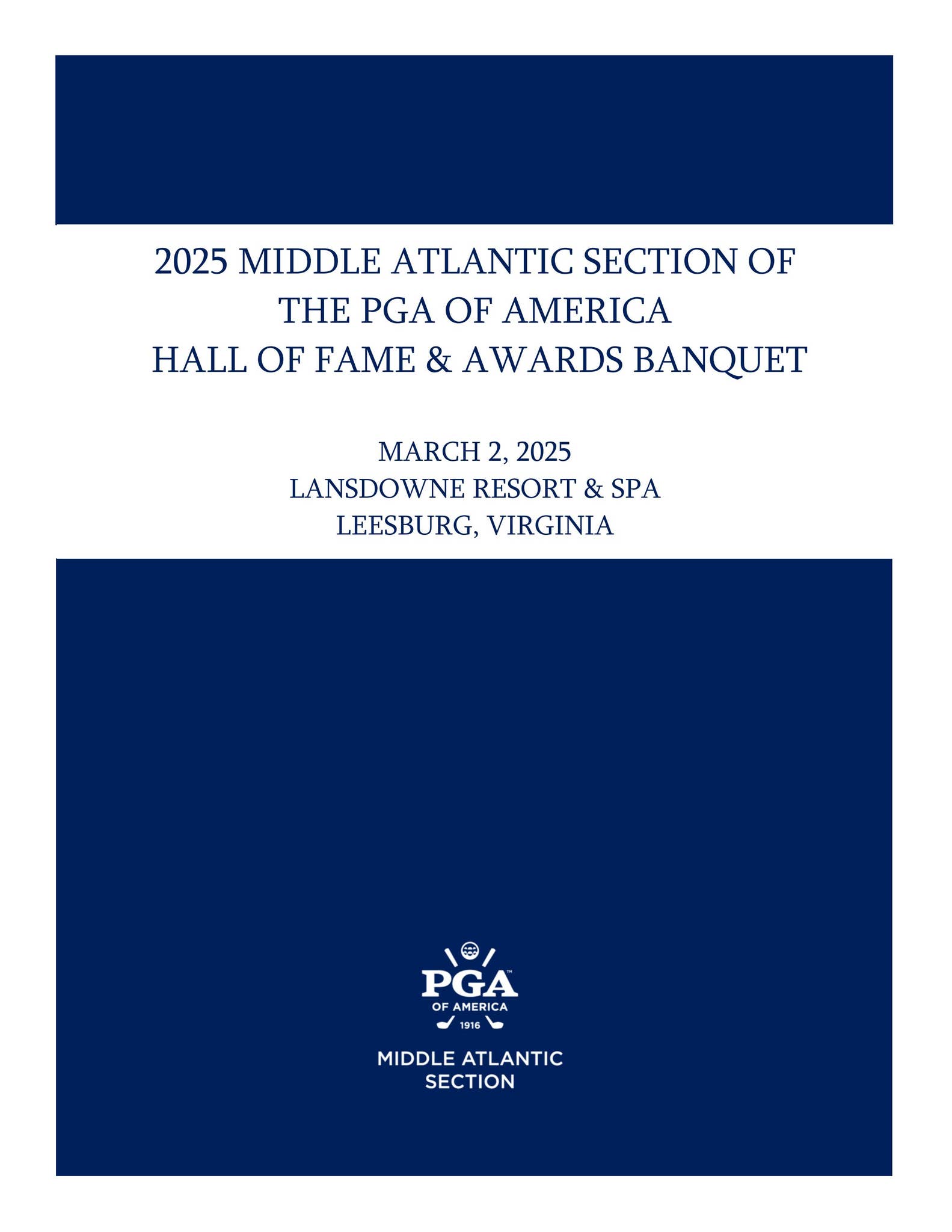 2025 Hall of Fame and Awards Banquet Program by Middle Atlantic PGA - Issuu